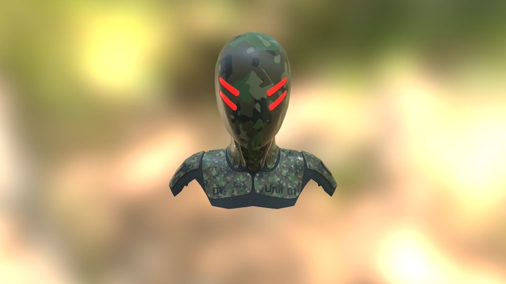 Robot head - Camo - 3D model by NightHawk (@ninjaknighthawk0) [67c374a ...