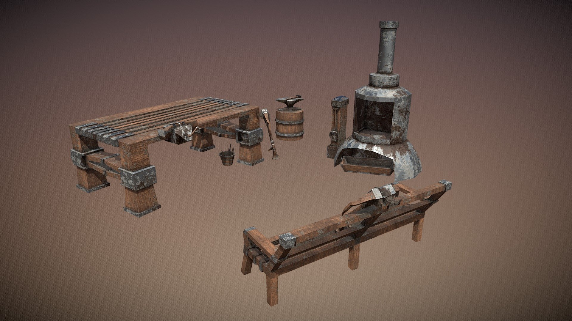 Blacksmith Assets - 3D model by Sake de Jong (@SakedeJong) [67c9be9 ...