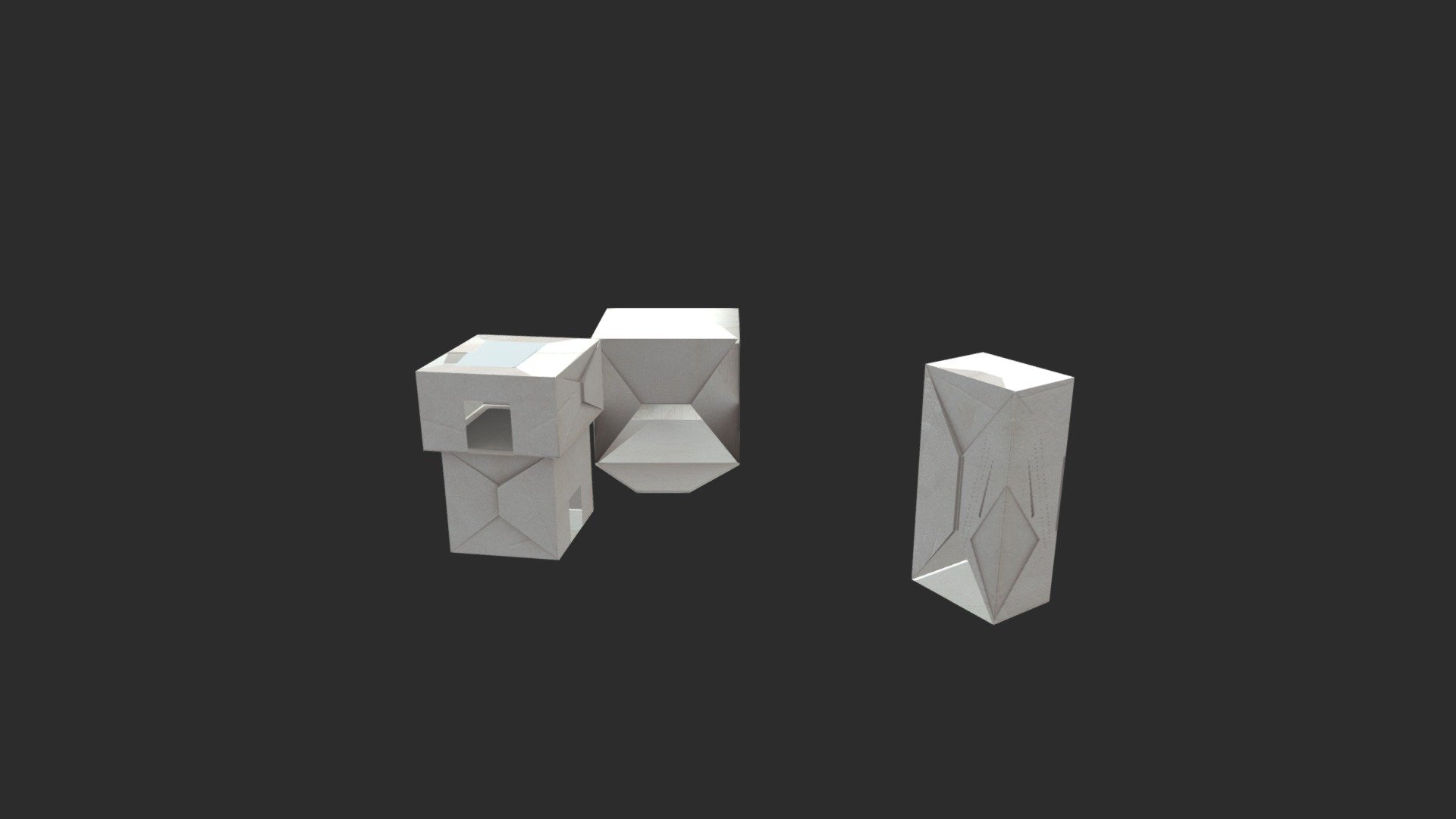 Box houses - 3D model by EWhatTF [67cce1e] - Sketchfab