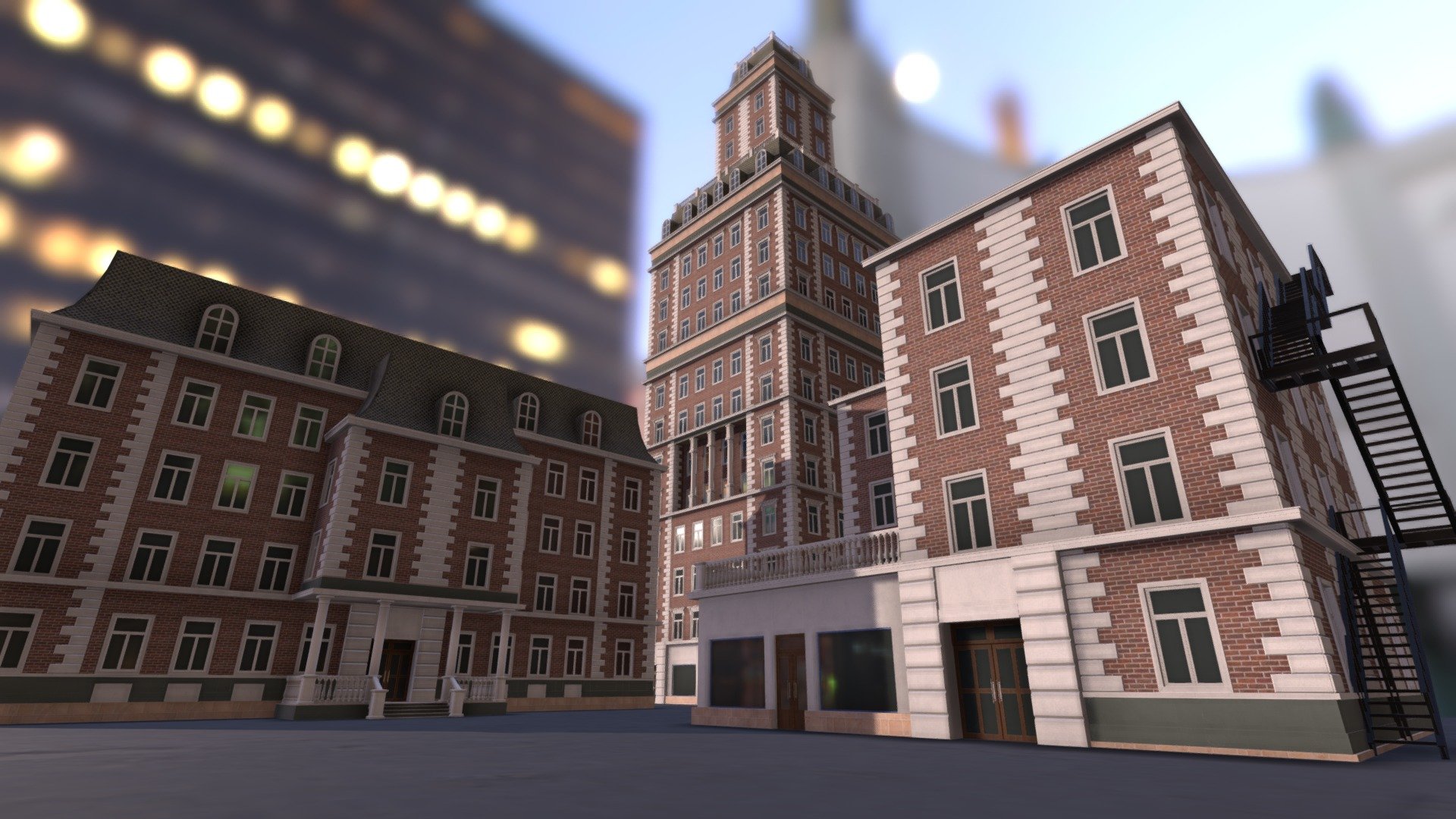 Modular City Pack (WIP) - 3D model by Obi-Wanya [67d3ab5] - Sketchfab