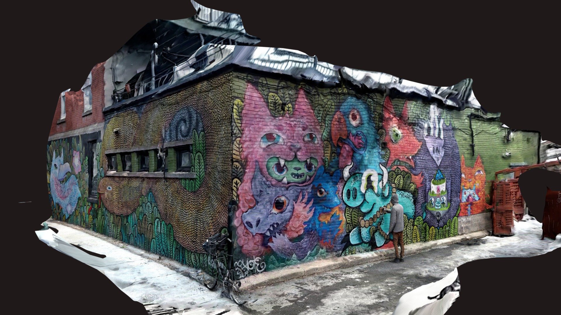 Graffiti Corner - Waxhead and Cryote - 3D model by Sebastian Millar ...