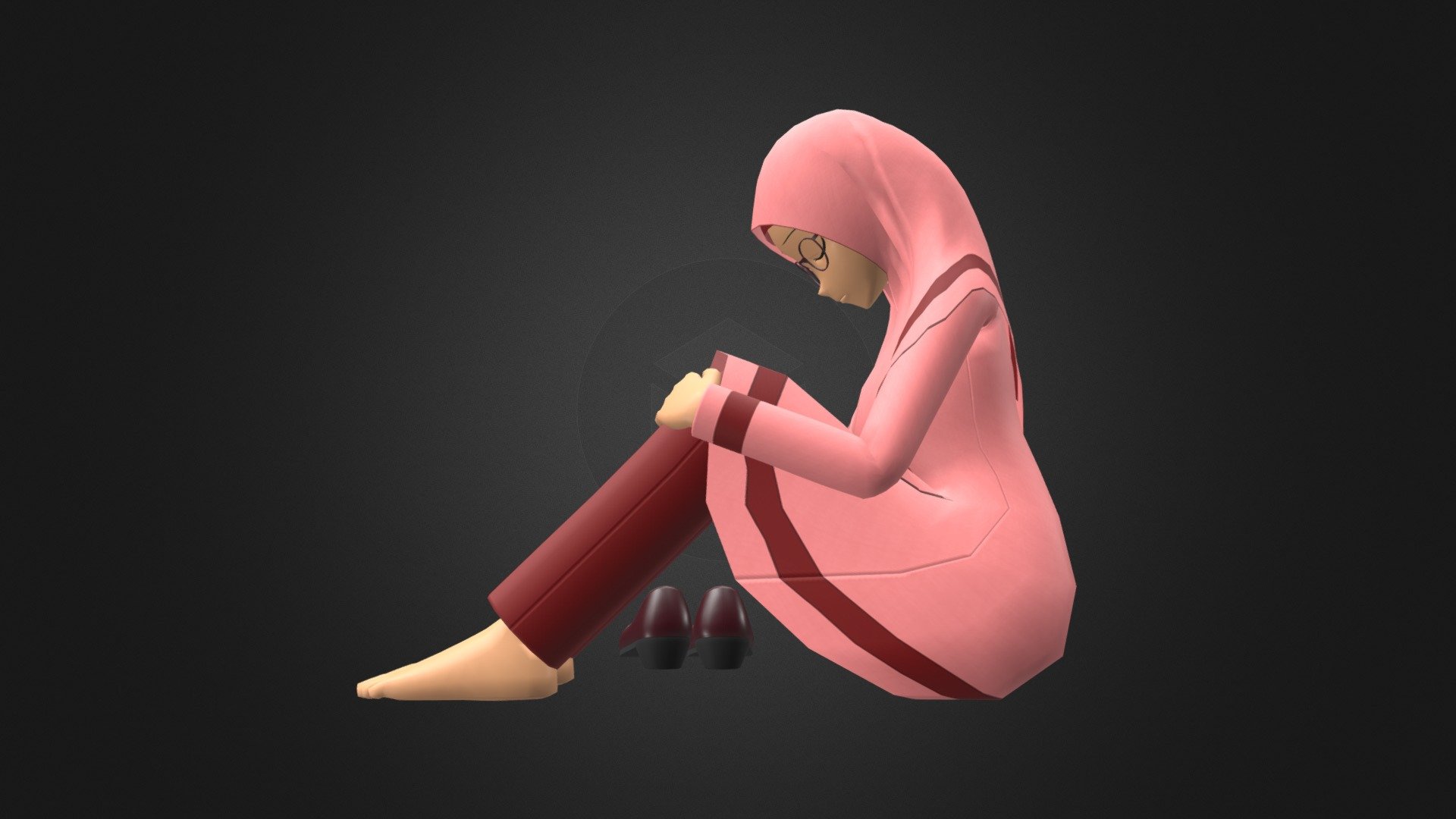 Female - Style 4 (Pose 4: Grieving) - Download Free 3D model by Mifu ...
