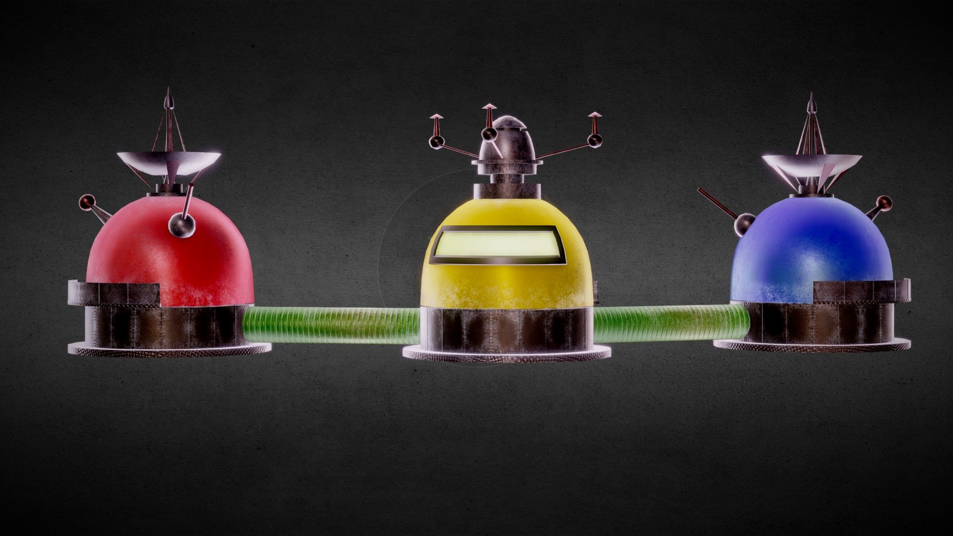 Space Domes - 3D model by Neon-Paw Creations (@kayobe) [67e7638 ...