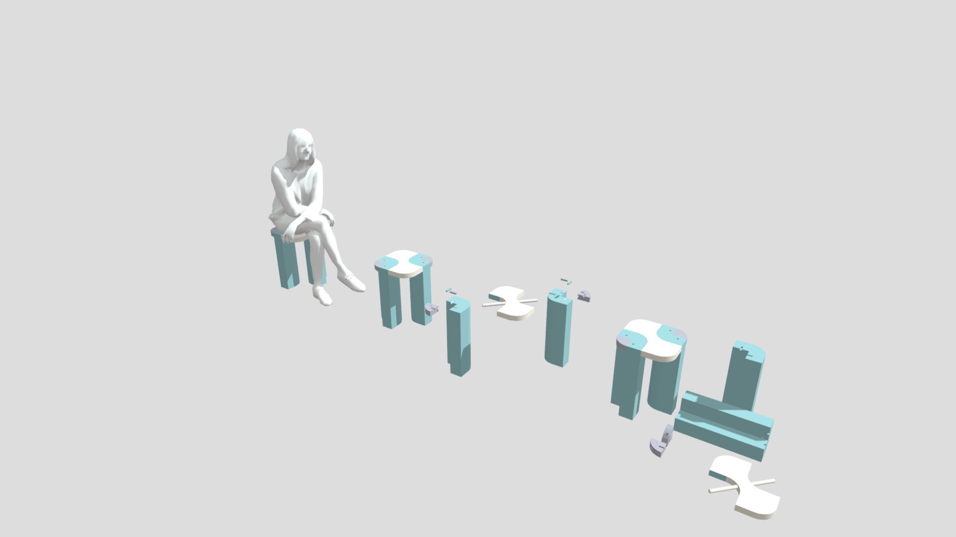 Unique Stool Design by EK and ENB - Download Free 3D model by ...