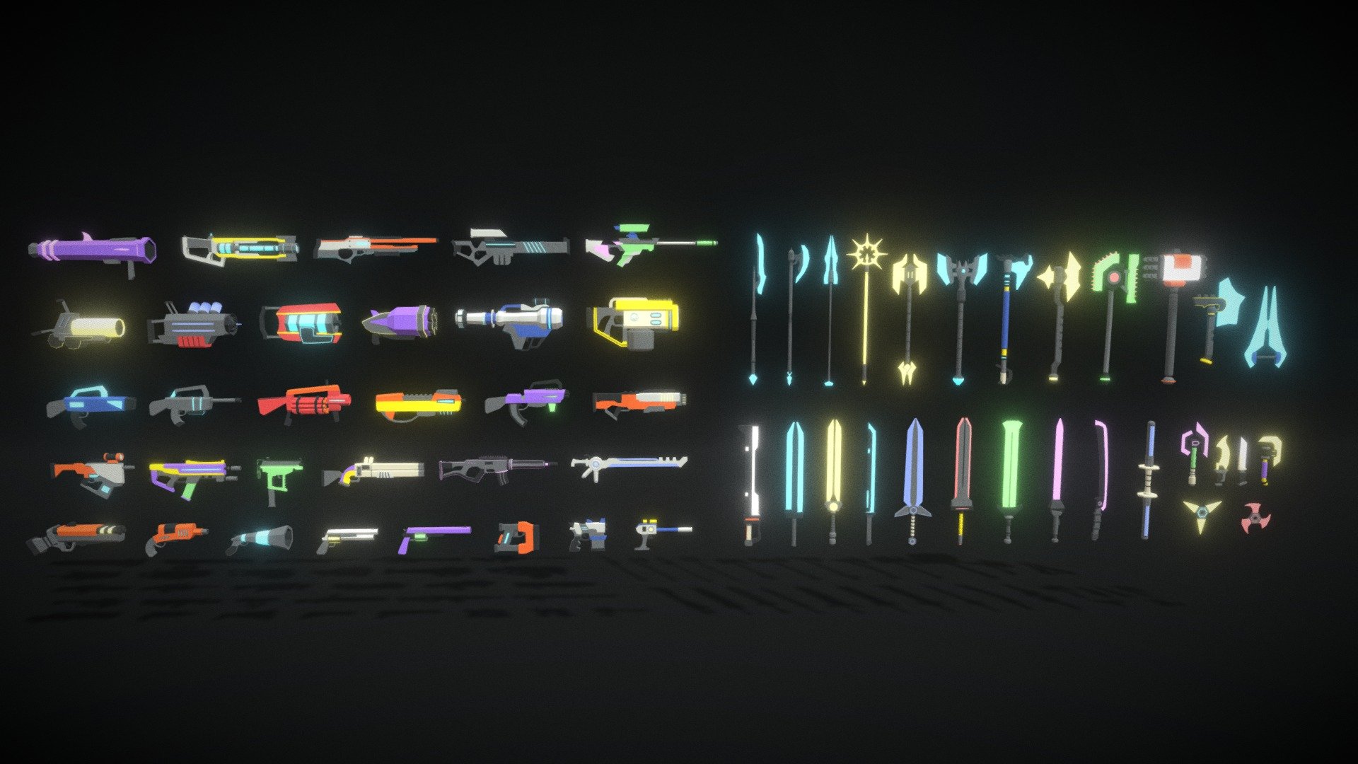Low Poly Fantastic Weapons - 3D model by Özgün A. Altuntaş ...