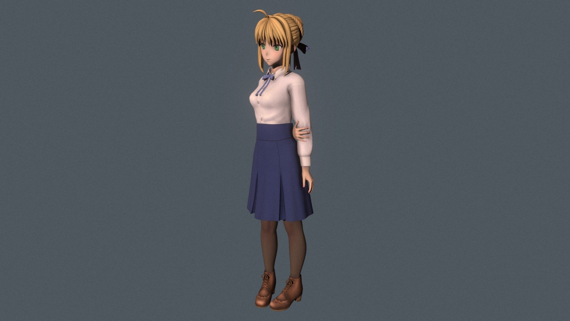 Saber 01 - Buy Royalty Free 3D model by 3d Anime Girls Collection (@3d ...