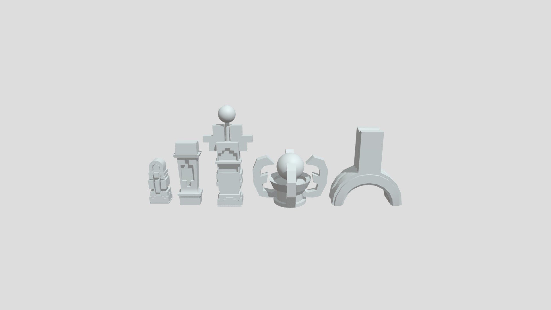 WIP Modular/Game res Environment Props - 3D model by JasonMcKelvy ...