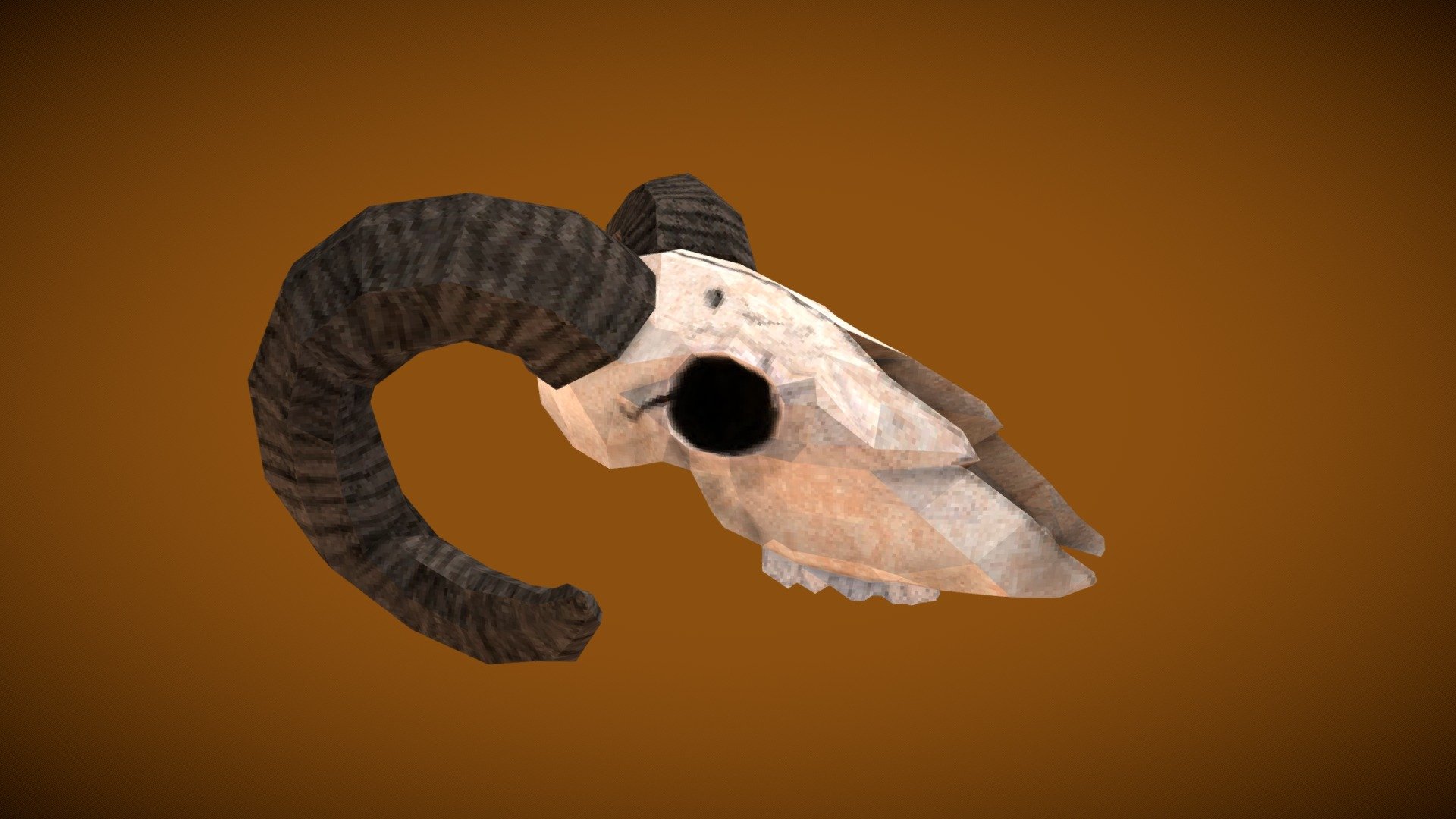 Low Poly Pixelated Ram Skull - Download Free 3D model by Bowenthius ...