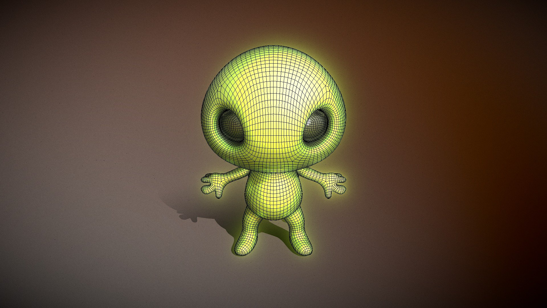 Alien with a large head and small body. - Download Free 3D model by 3d ...