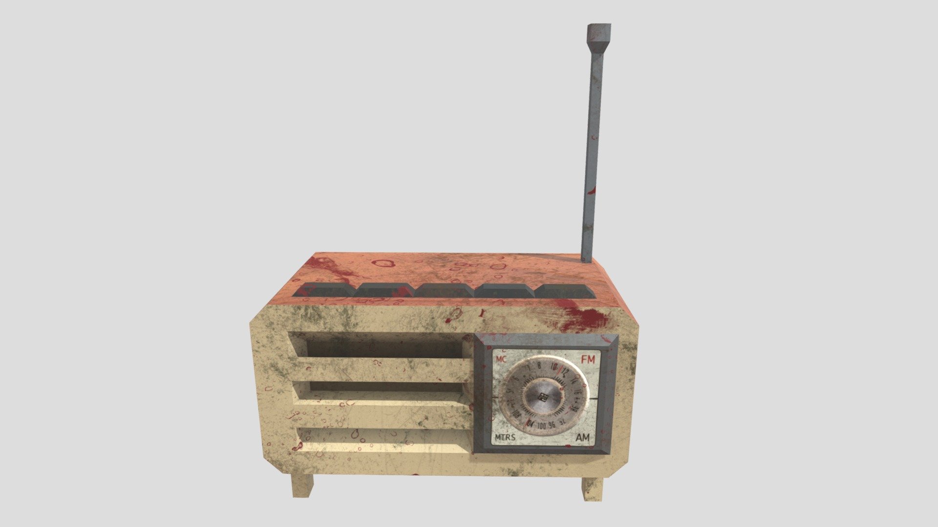 Retro Radio Texture Art - 3D model by Lisette Rosa (@ldrosa) [67f41b5 ...