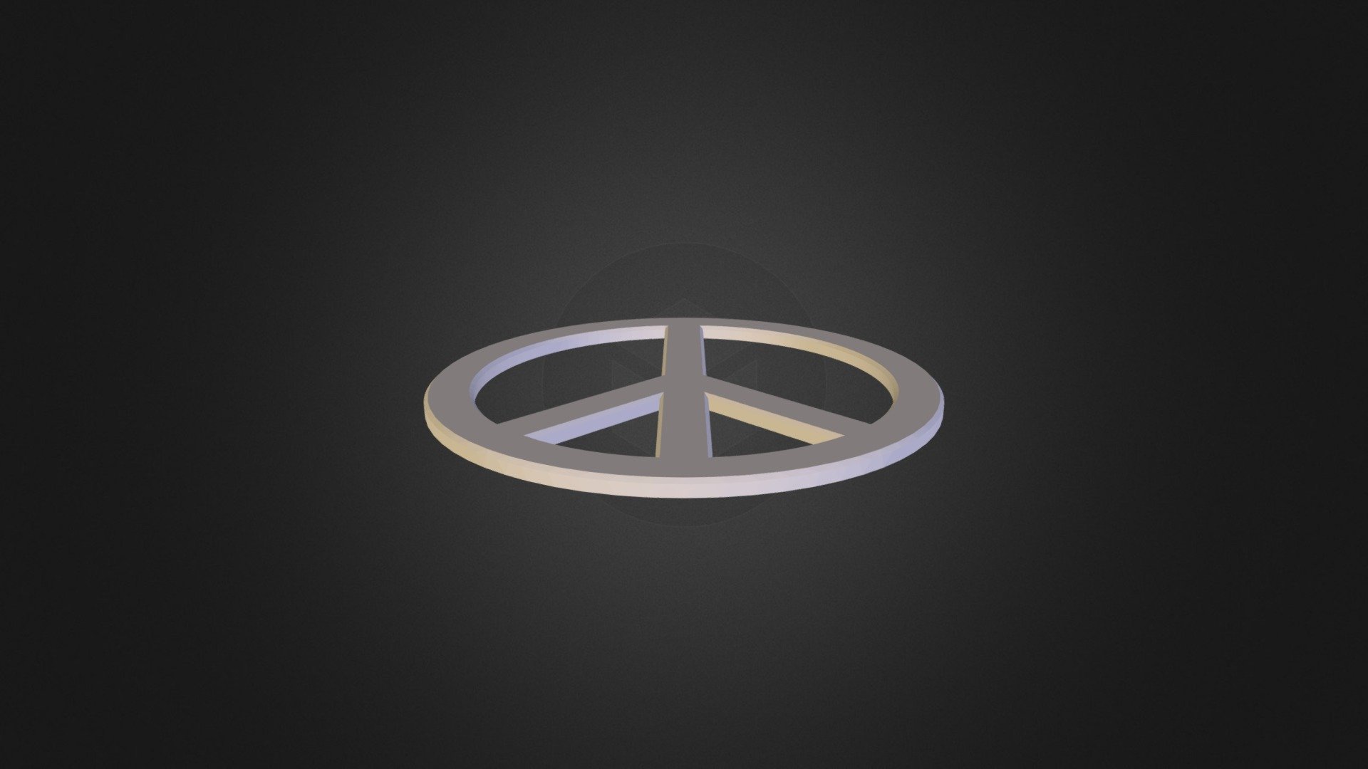 Peace Symbol Medallion (in Bronze) - 3D model by 3dindustries [67f6d32 ...