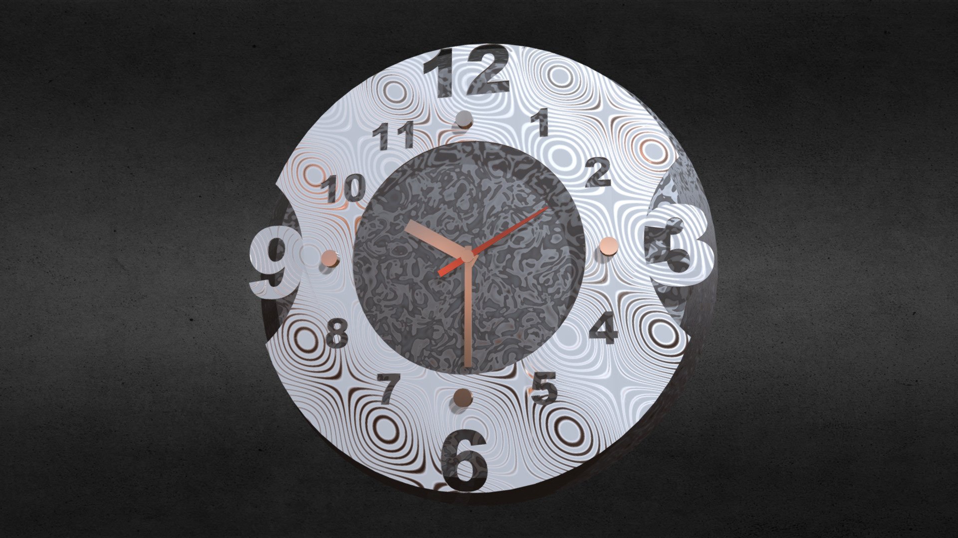 Fancy Wall Clock - 3D model by unknownrenderer [67ffcef] - Sketchfab