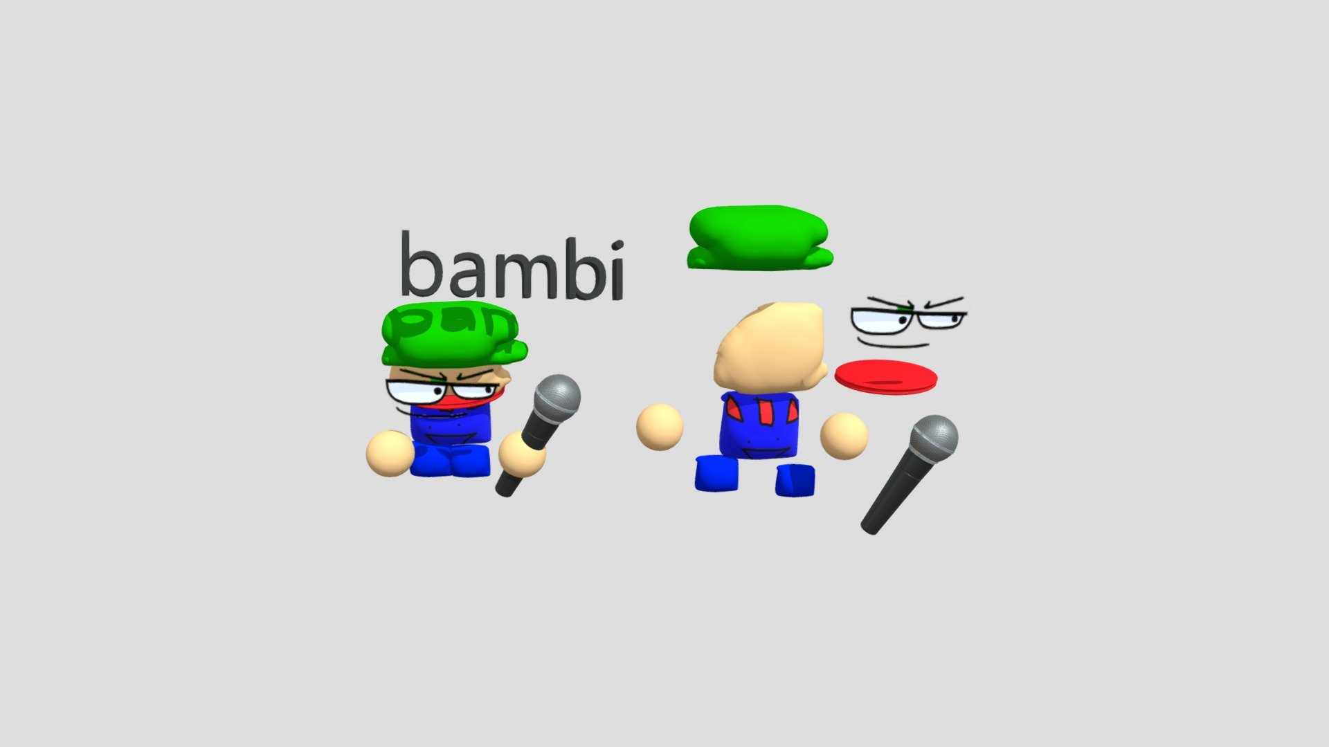3d 2d Bambi Rig - 3D model by archcoolhie [6800cd6] - Sketchfab