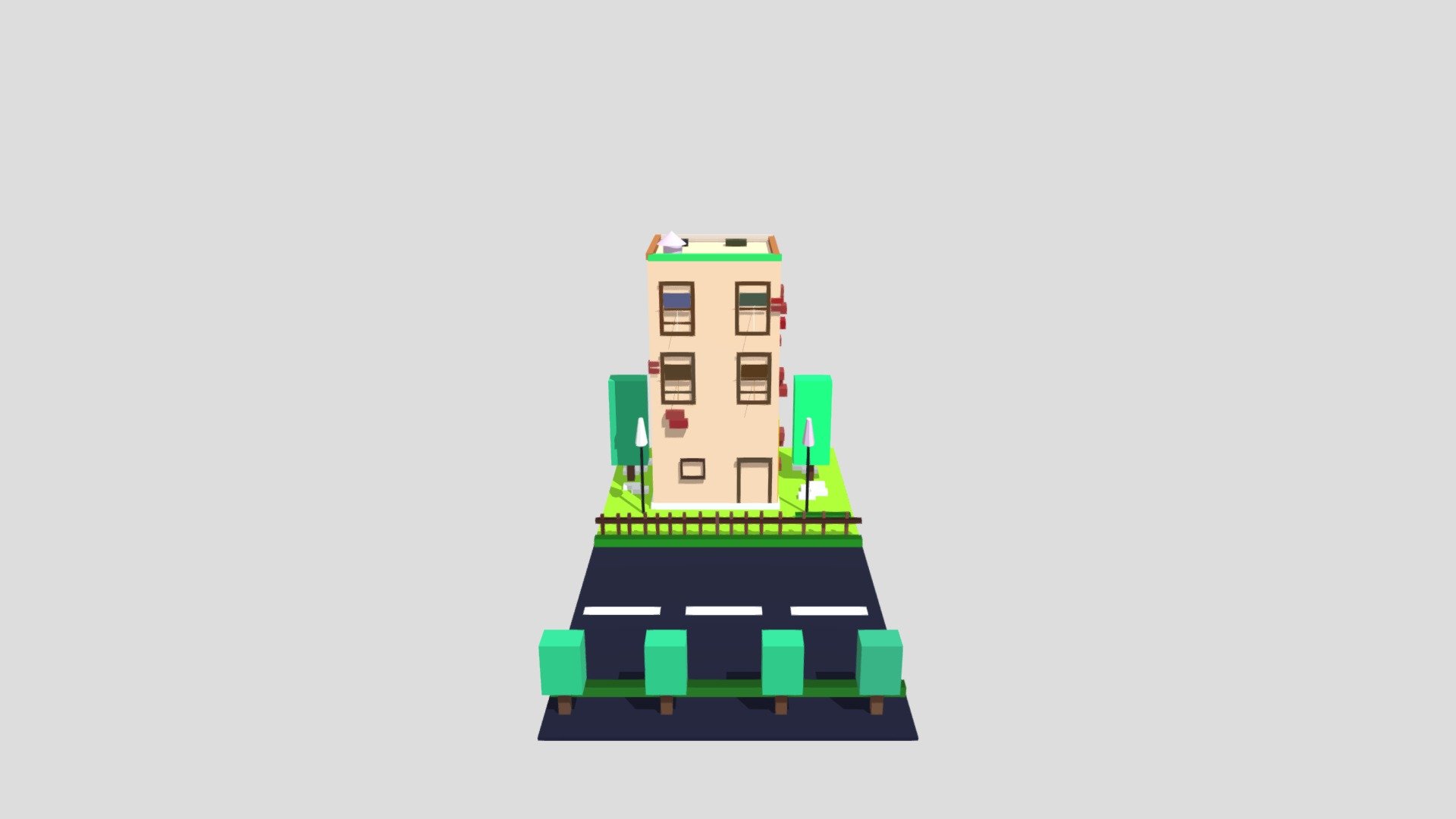 Low Poly house model - 3D model by thinkpixel [6800d39] - Sketchfab