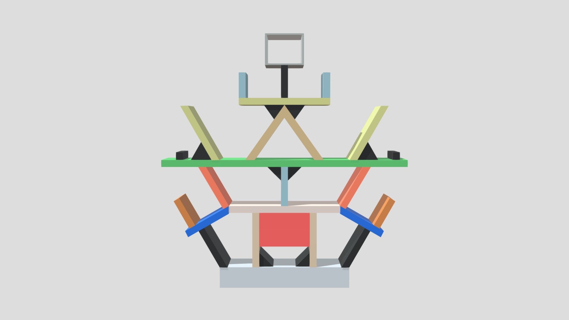 Carlton Bookshelf Memphis Group - 3D model by deathblends [6802d1e ...