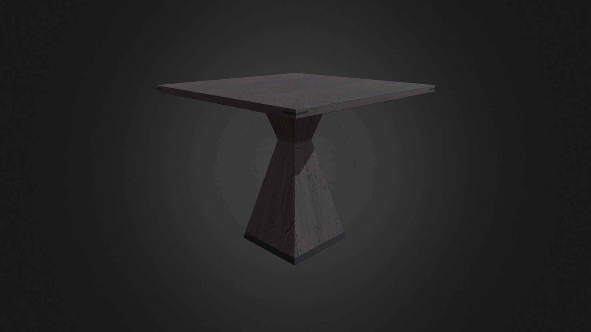 Square Wooden Table D Model - Buy Royalty Free 3D model by cgaxis ...