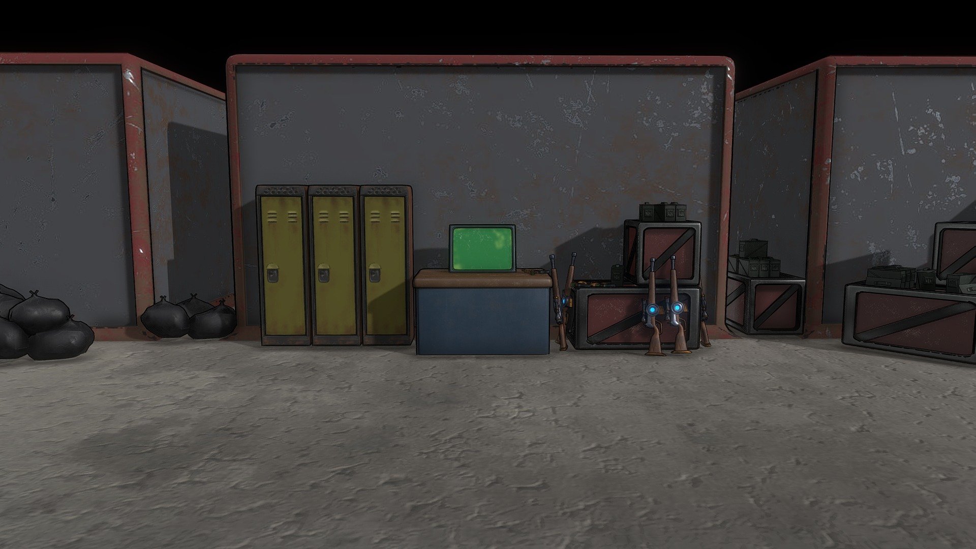 Game Jam - Alleyway Armory - 3D model by LordFatherDan [680a1f9 ...