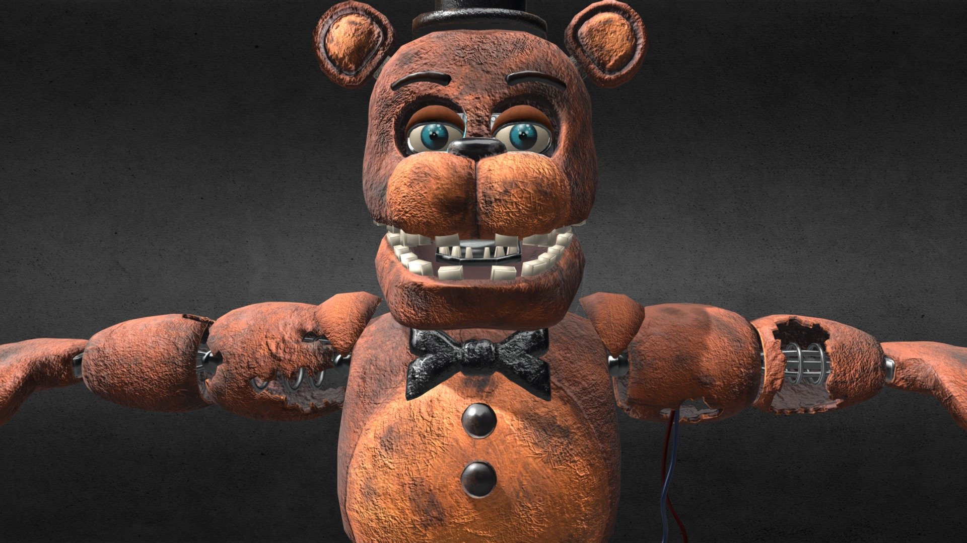 Withered Freddy FNaF VR HW - Download Free 3D model by Captain Allen ...