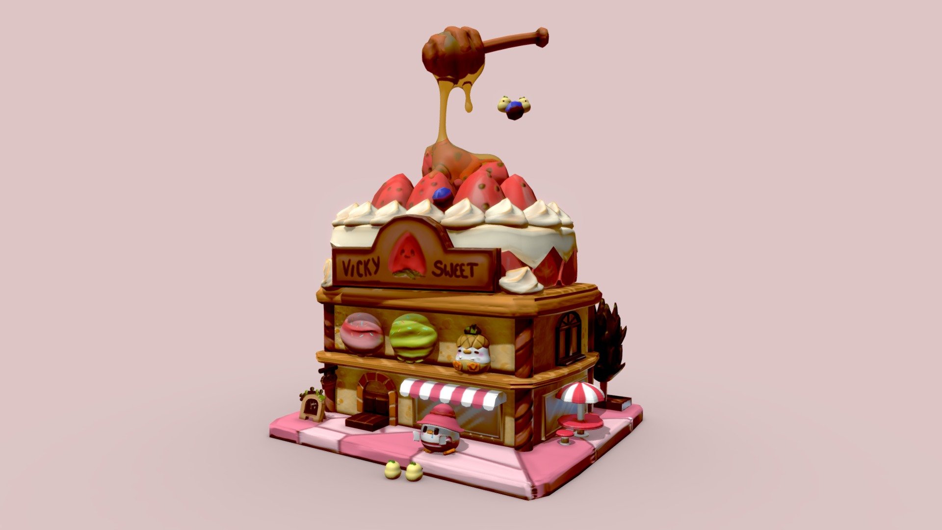 Cake House - 3D model by Sare (@sare3d) [680f537] - Sketchfab