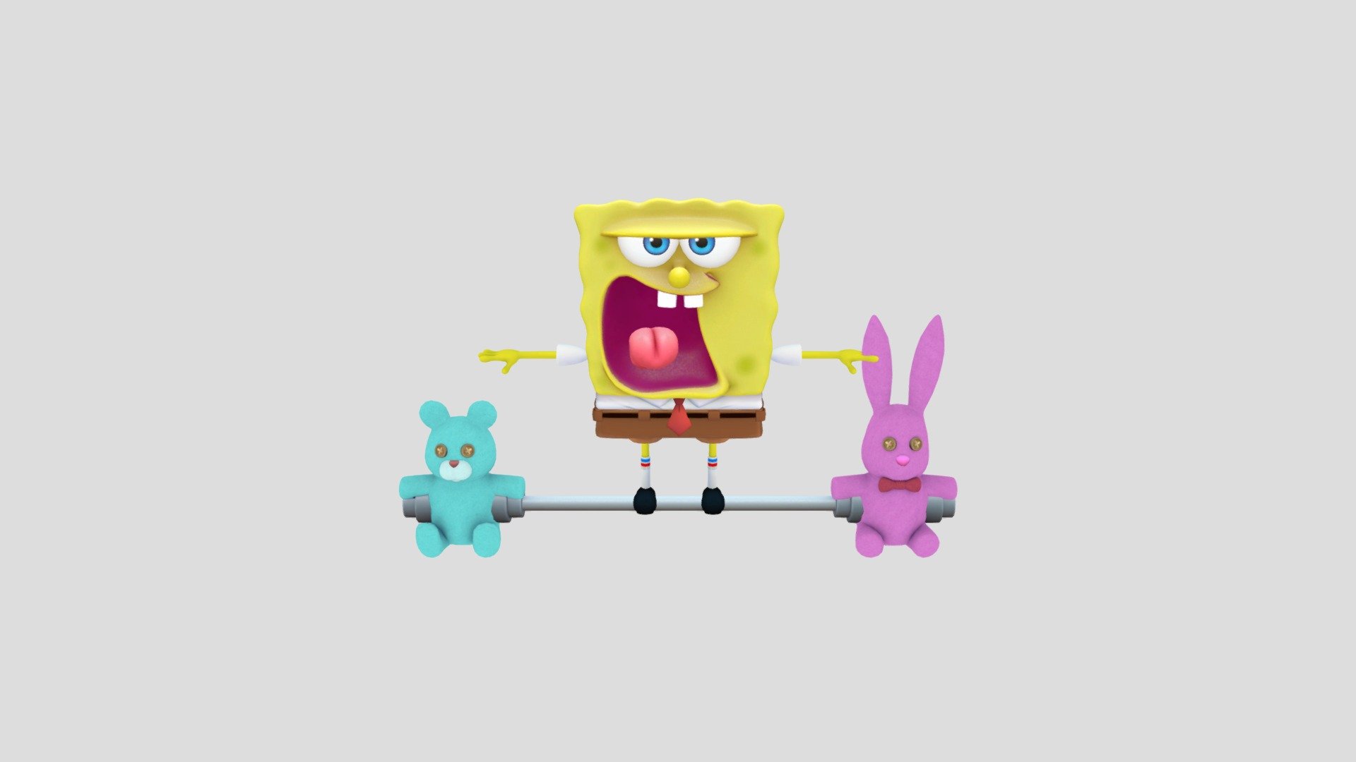 NASB 2 - Spongebob Lifting Weights - Download Free 3D model by ...