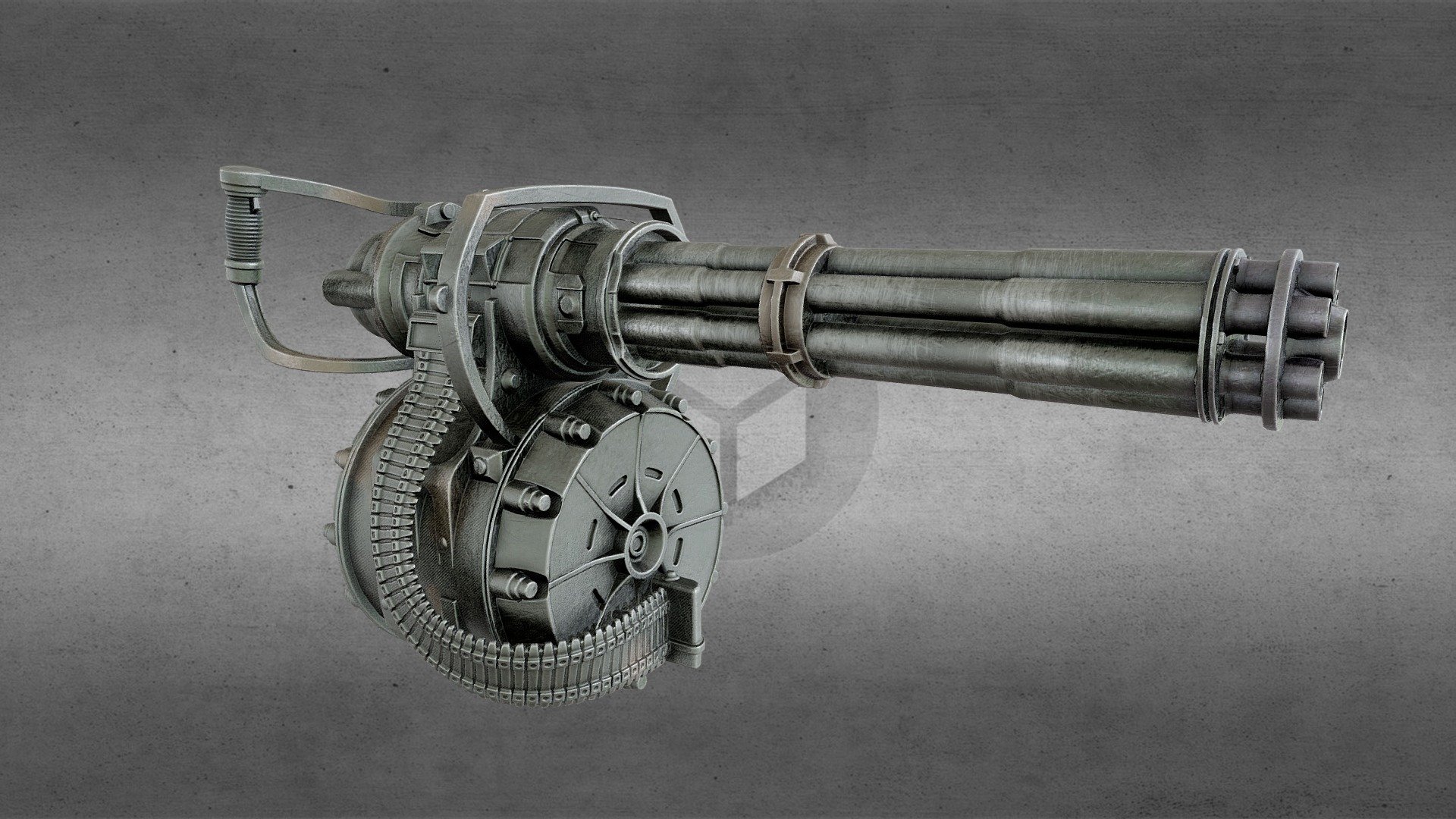 Fallout minigun - 3D model by nefritku1985 [6818443] - Sketchfab