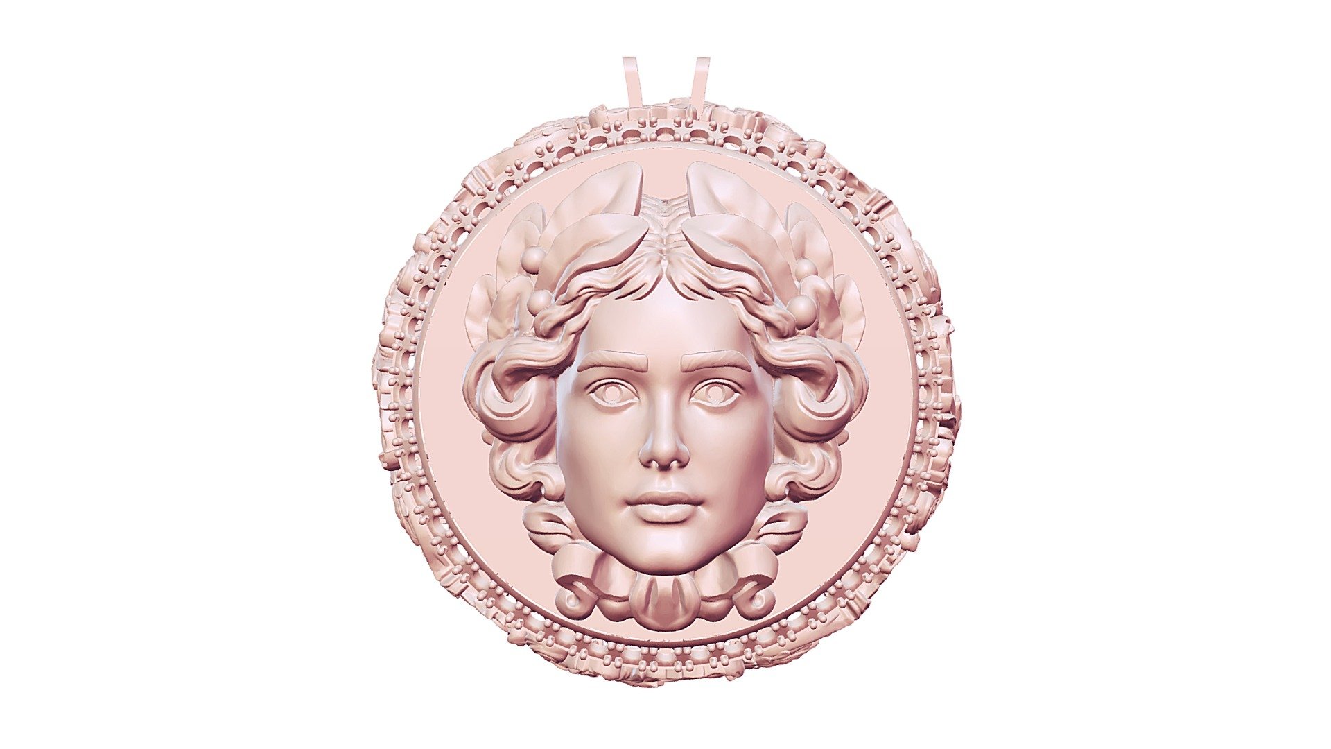 Gold necklace - Greek face - 3D model by Bahman Fakouri (@bfdesigns ...