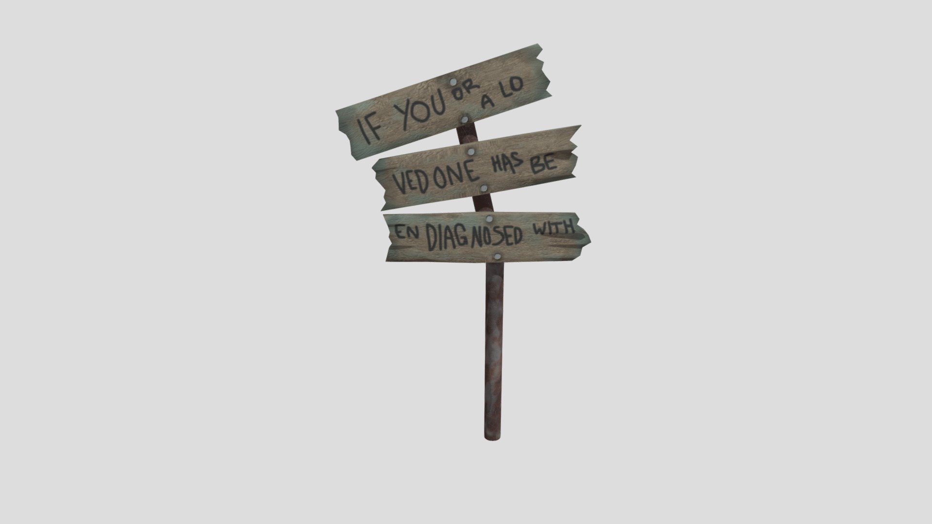 meme sign - 3D model by eradney [6822fc1] - Sketchfab