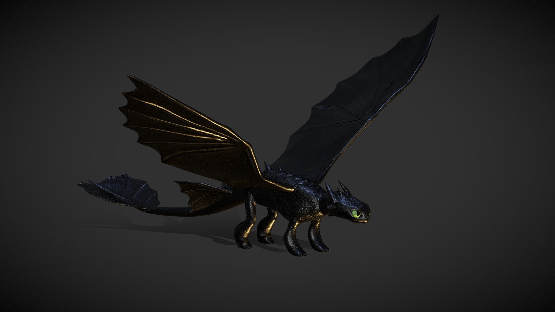 Toothless - 3D model by Priscila Cruz (@digiprisart) [6824230] - Sketchfab
