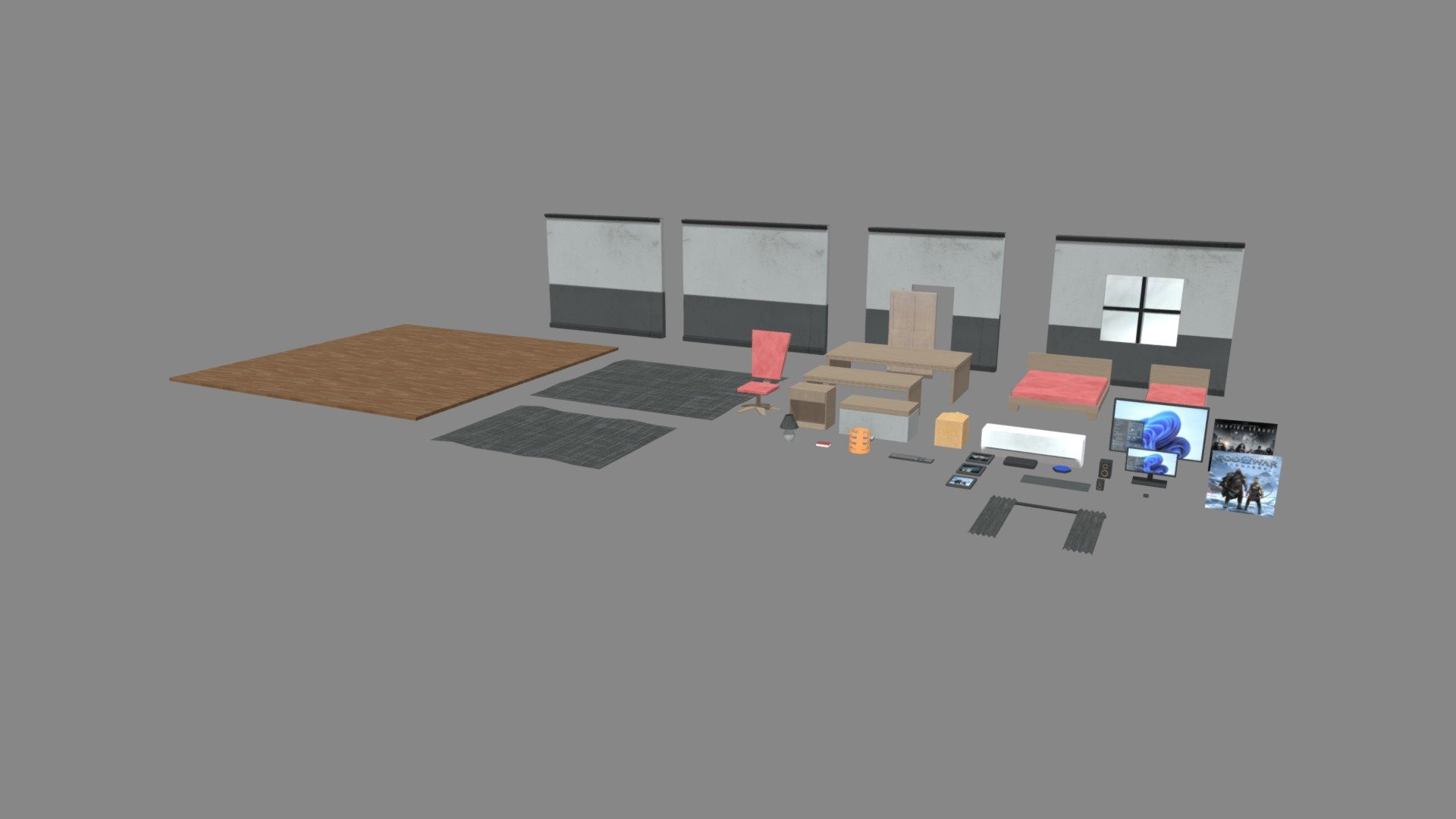 Home Interior Environment Kit - Download Free 3D model by ReubzNZ ...
