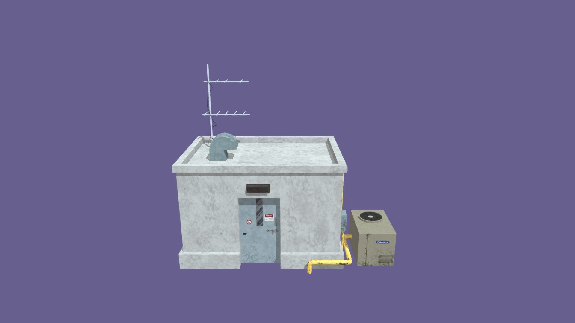 Rooftop exit 3D model - 3D model by Lionorinta [6826fae] - Sketchfab