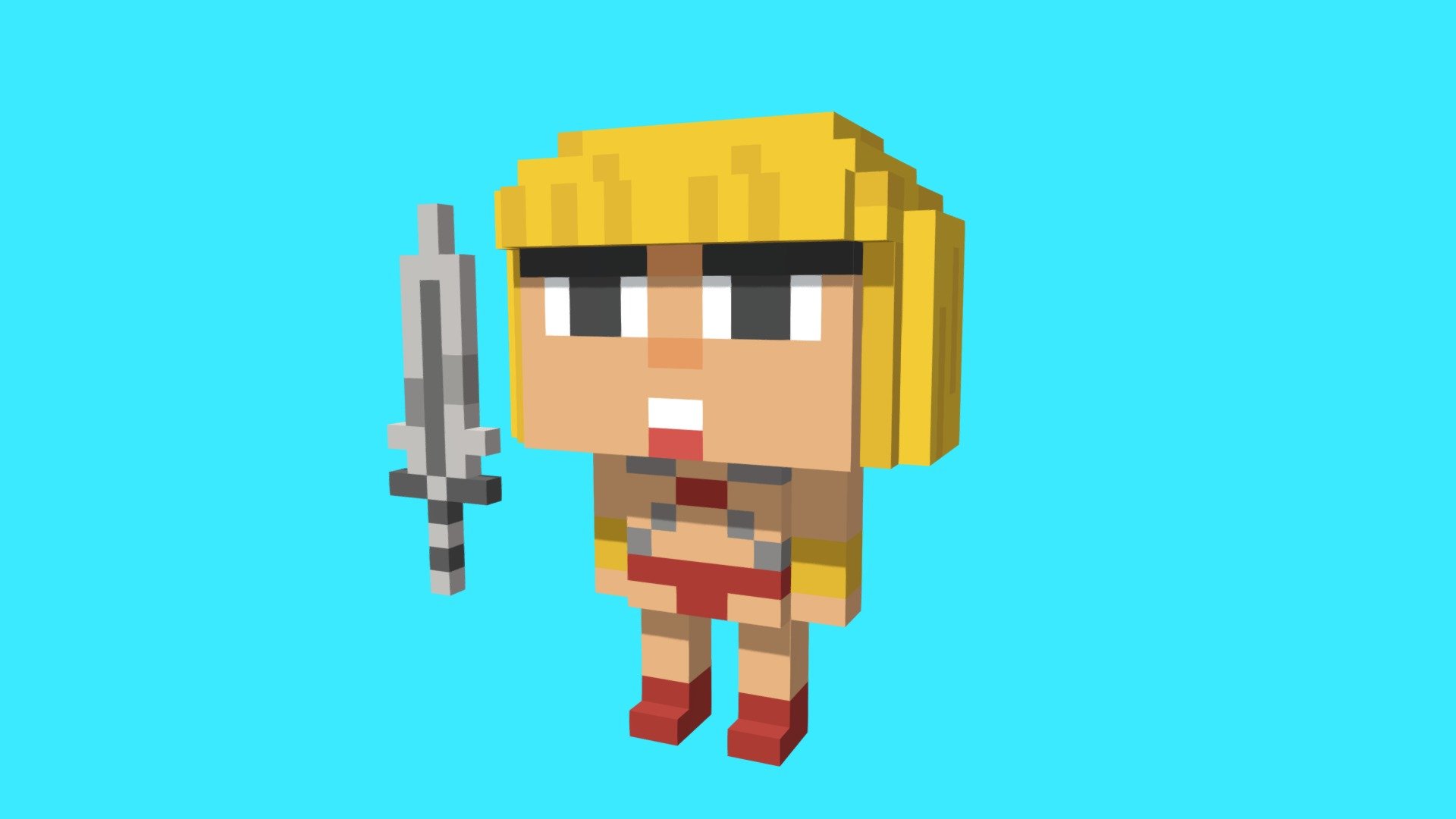 Voxel Boys - He-Man - Buy Royalty Free 3D model by COVE989 [68385f2 ...