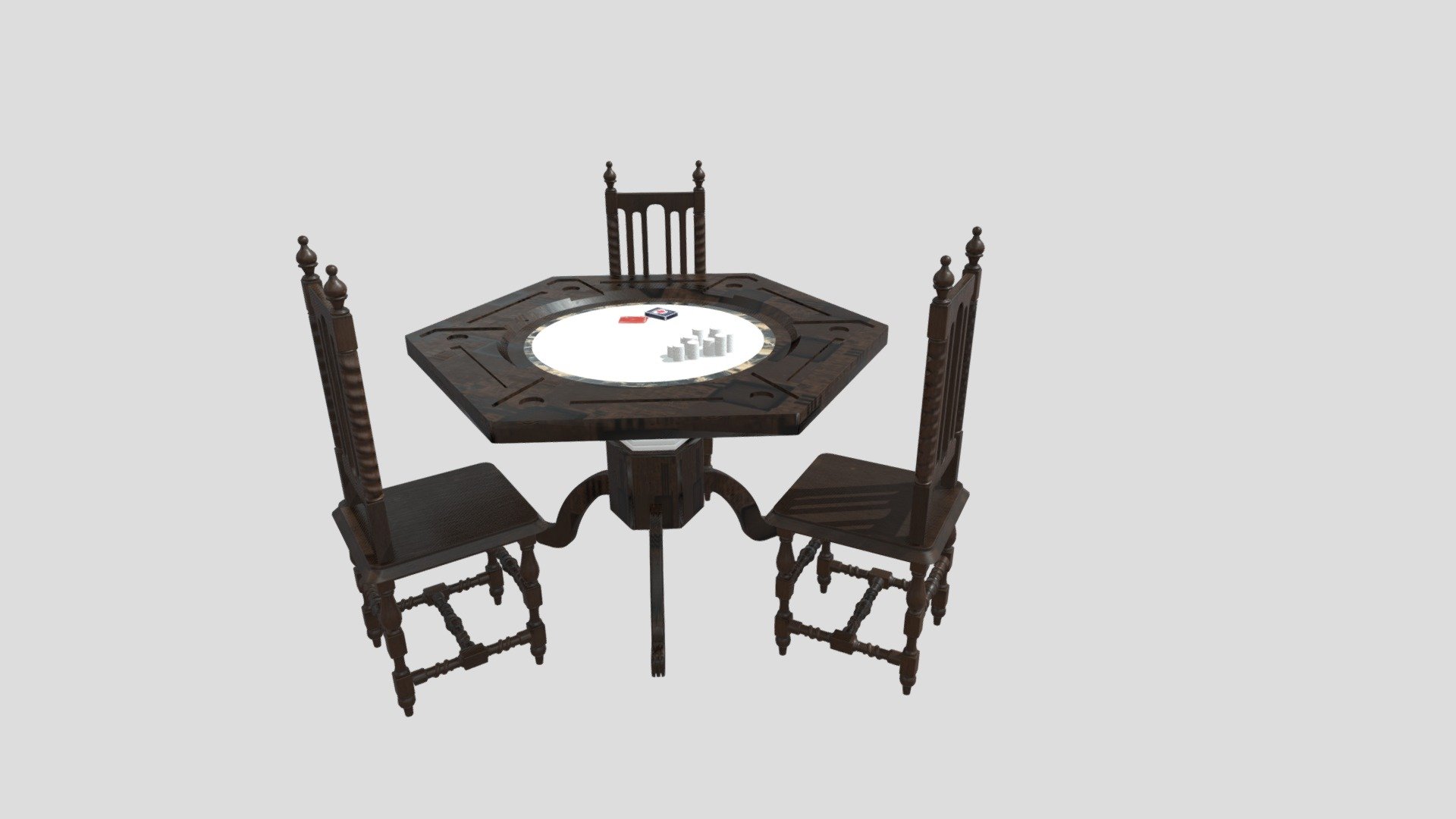POKER TABLE - Download Free 3D model by l2y12354 [6839d23] - Sketchfab