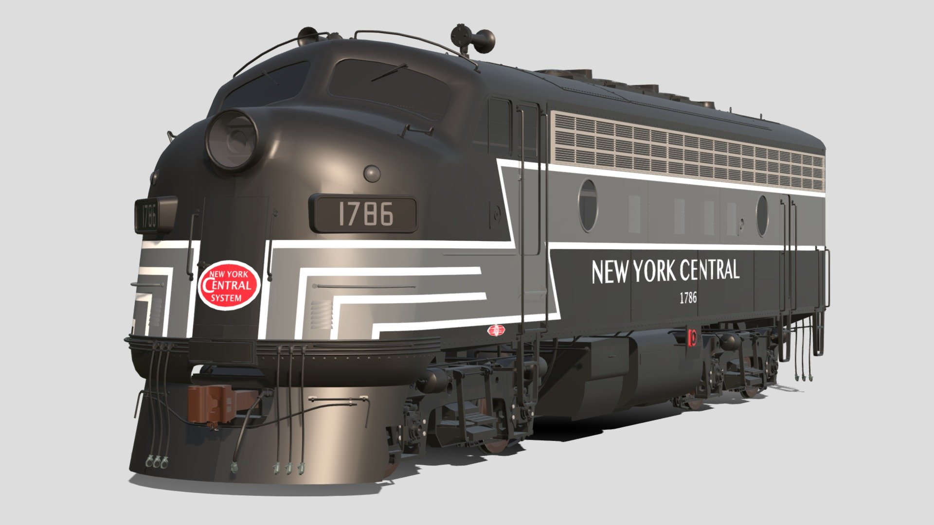 NY Central EMD F7 - Download Free 3D model by OUTPISTON [683aaa4] - Sketchfab