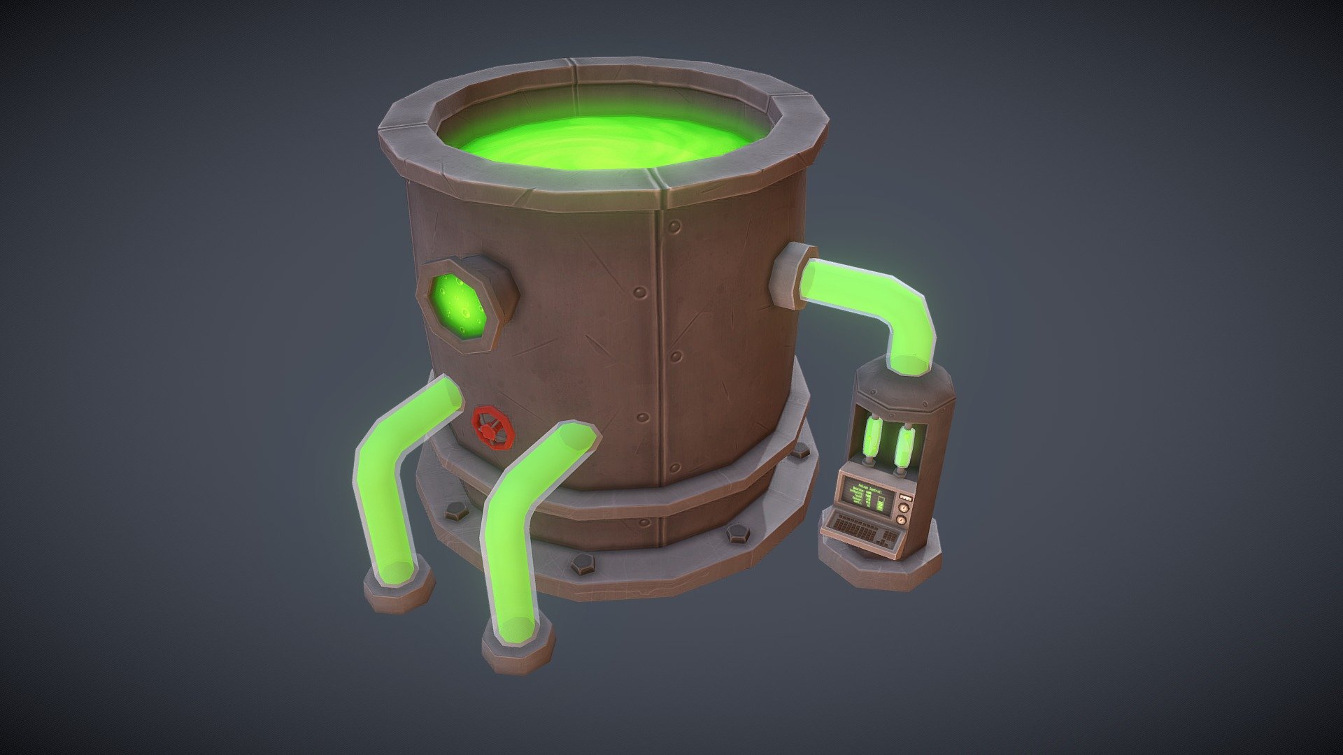 Hand-Painted Poison Tank with Animations - 3D model by Graham ...