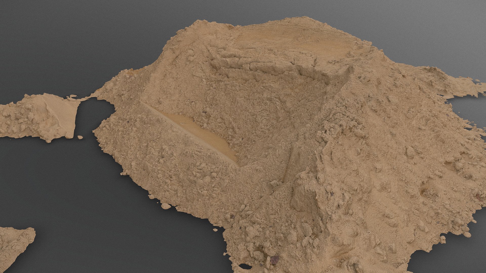 Fine grain construction sand pile - 3D model by matousekfoto [68428a2 ...