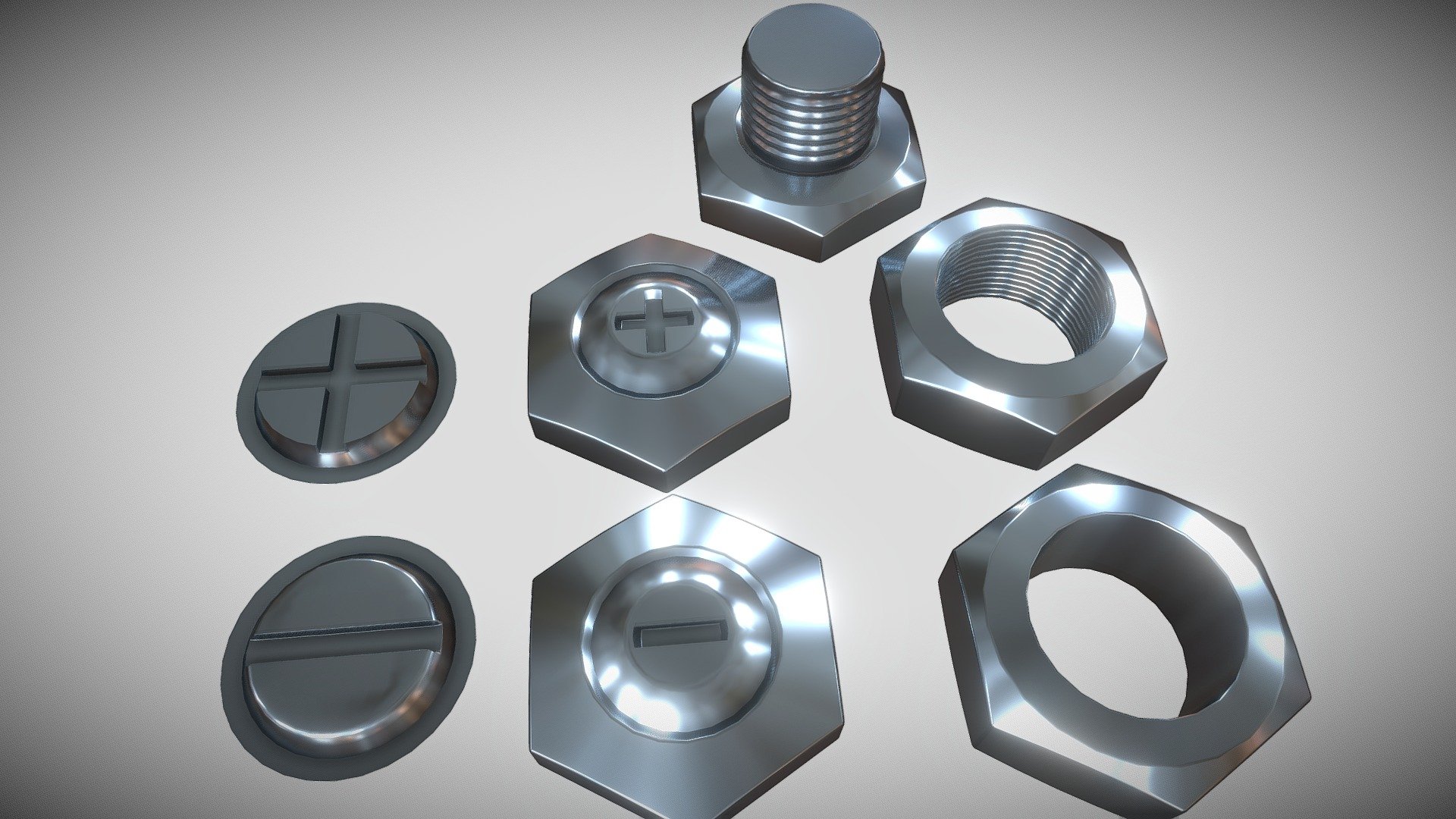 Bolt Lowpoly - 3D model by Amitkumar (@cgamit786) [6842bb9] - Sketchfab