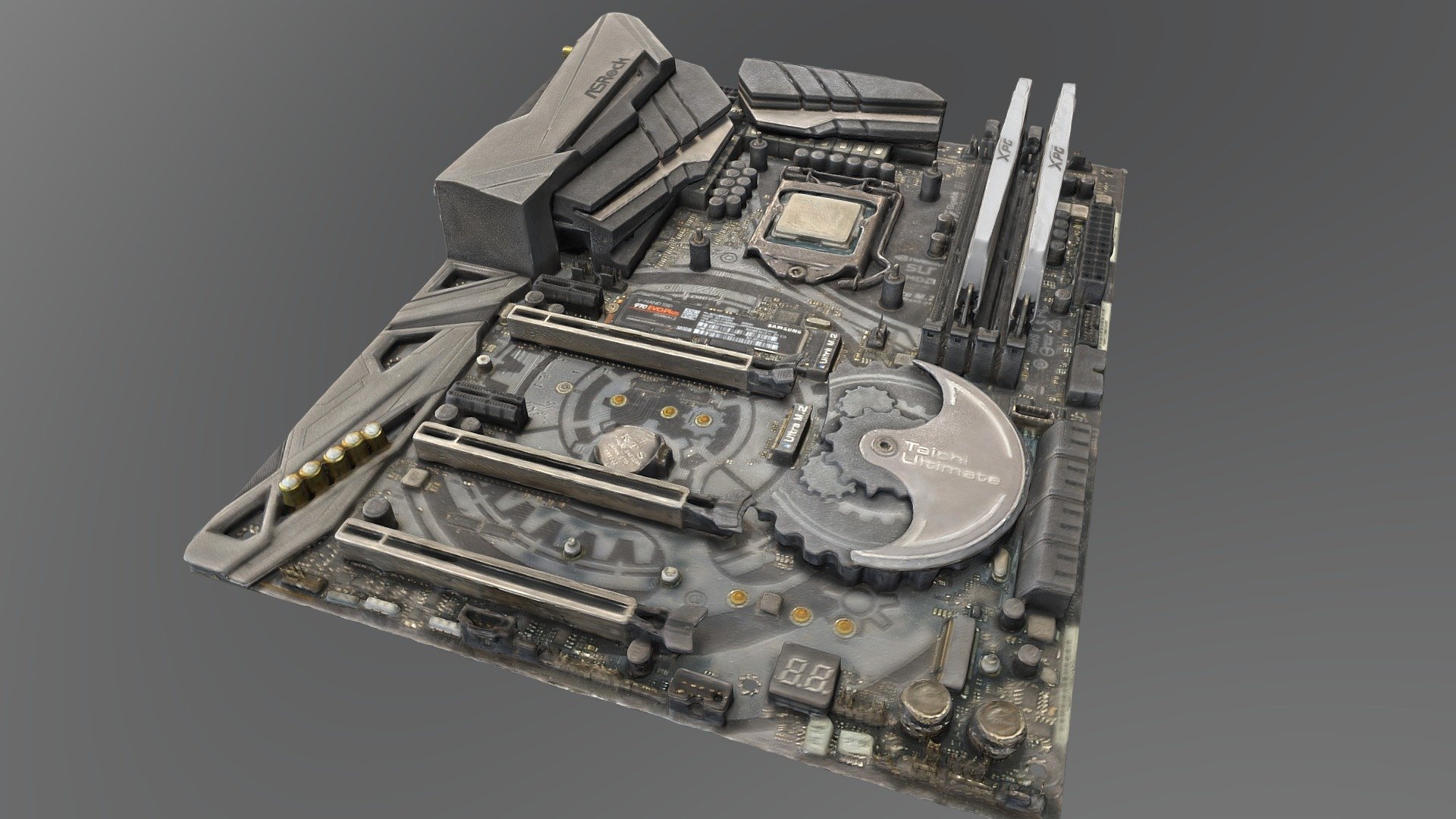 ASRock Z390 Taichi Ultimate Motherboard - Buy Royalty Free 3D model by ...