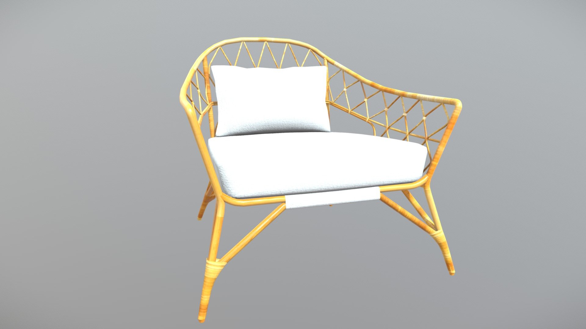 Rattan Chair - 3D model by ArqRafaelLugo (@rafaelugo20) [684b9d1 ...