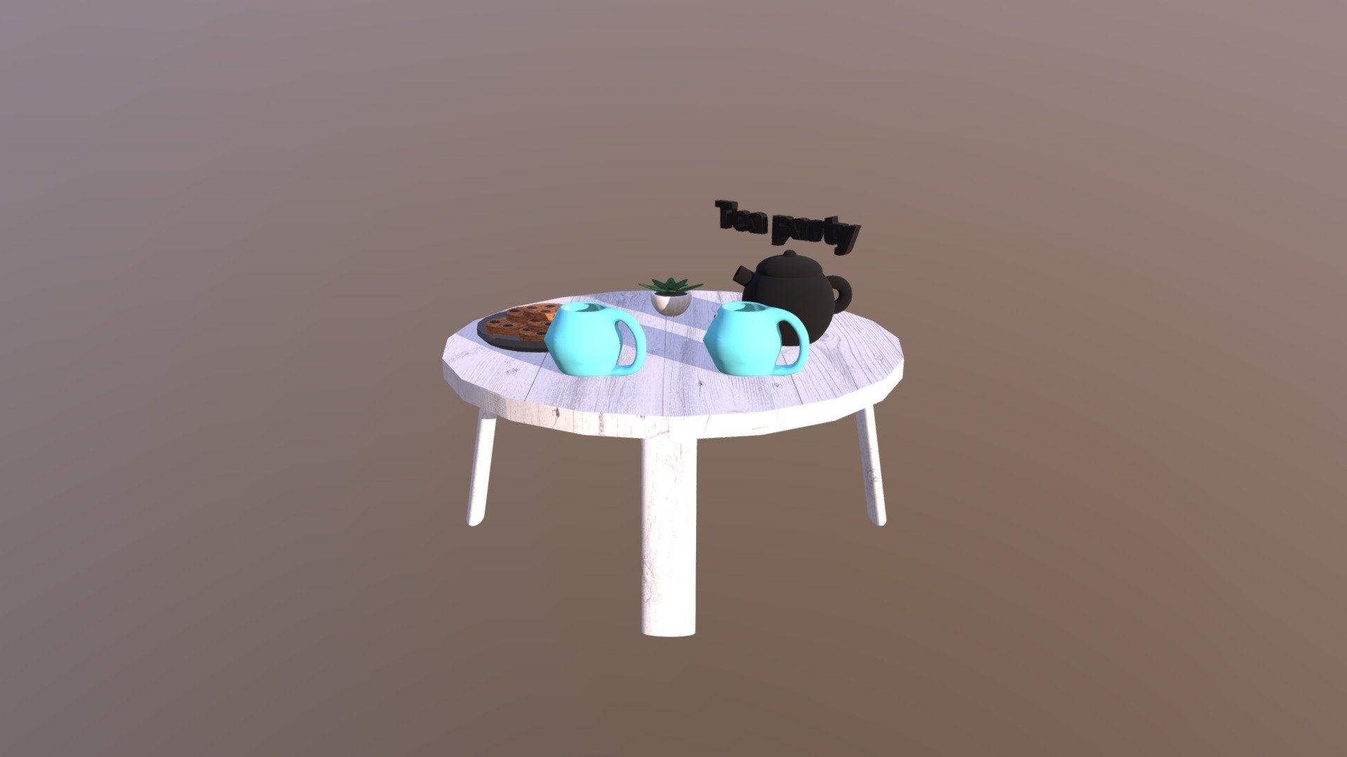 Tea Party - 3D model by KarinBernadette [684d14d] - Sketchfab