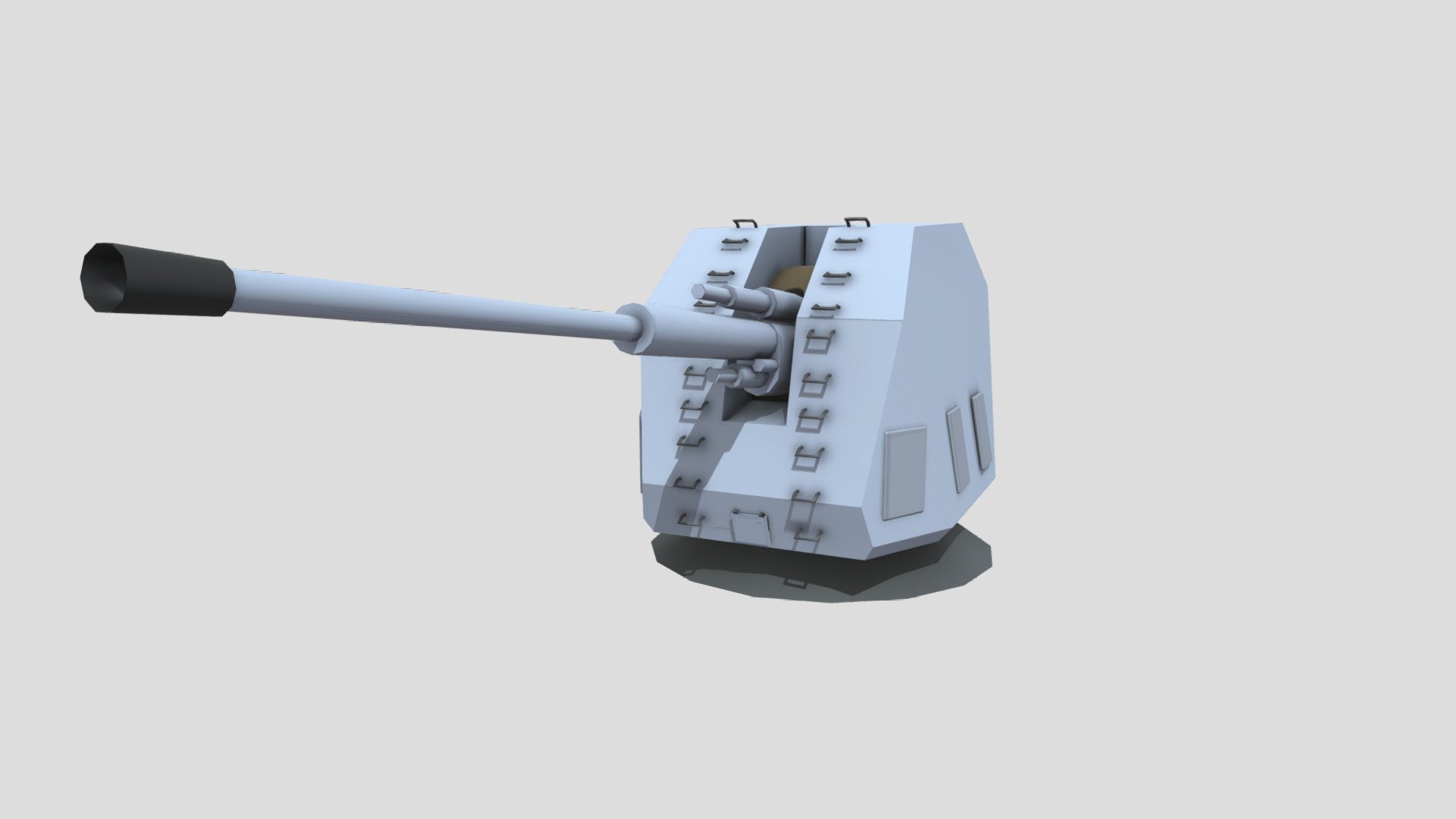 H/PJ-45 130mm Naval gun - 3D model by Praghasa (@Praghasa_NVZ) [684e01e ...