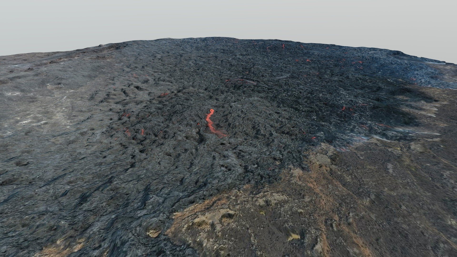Eruption at Litli Hrutur - lava hole - 3D model by netflugur [684e9a4 ...