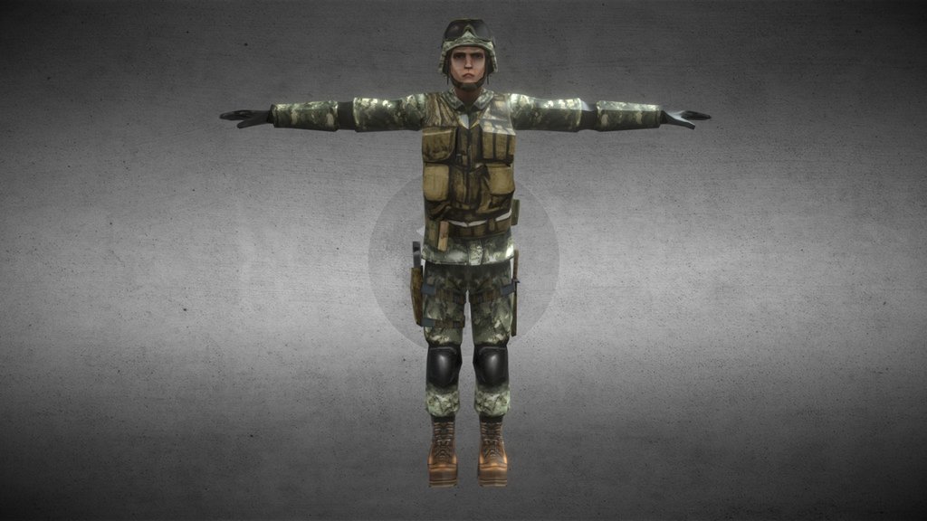 Rigged Soldier - A 3D model collection by CodyTheNoobBlender - Sketchfab