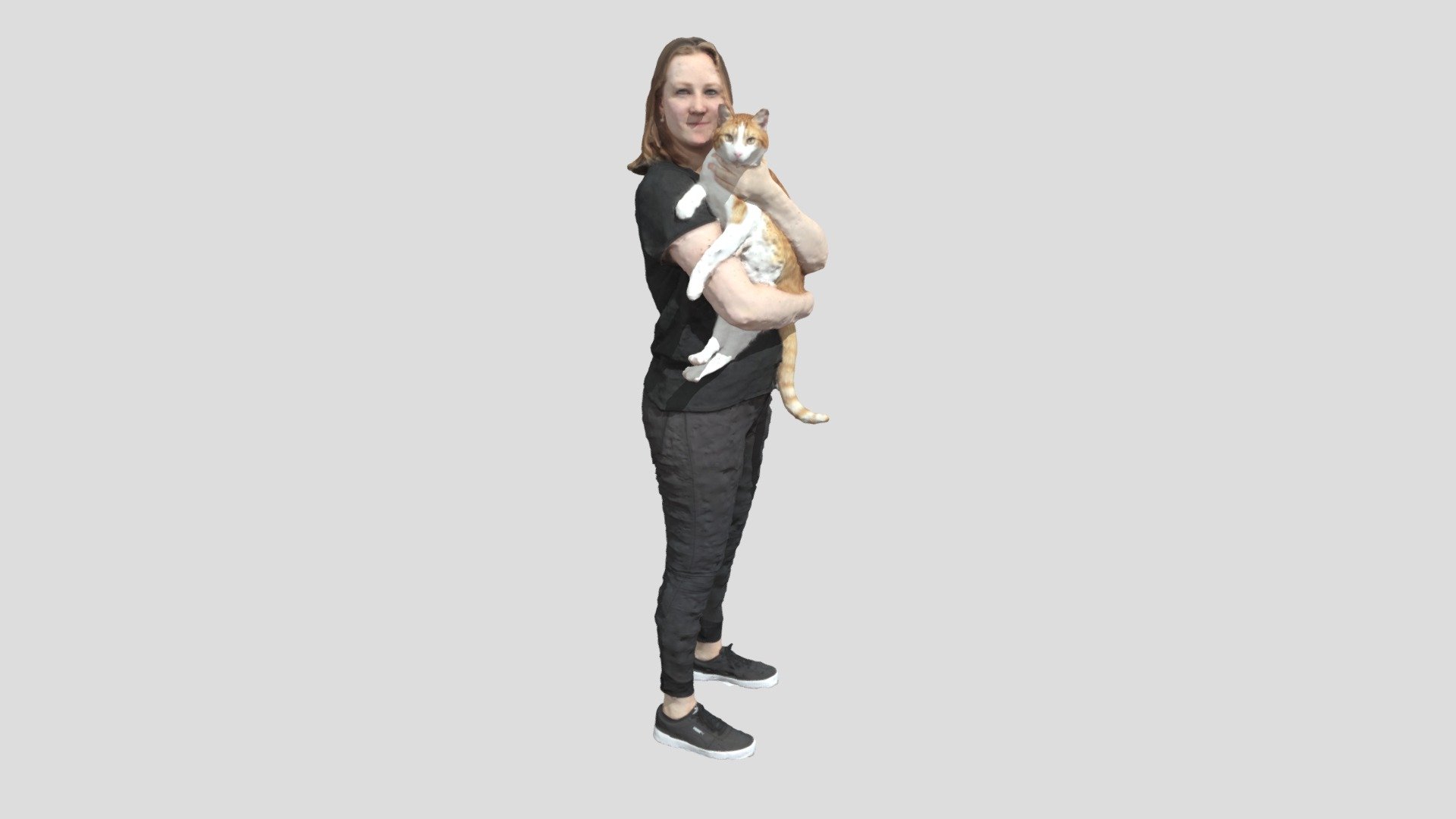 Women with cat - RAW scan - Download Free 3D model by 3DFascination ...