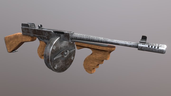 Tommy-gun 3D models - Sketchfab