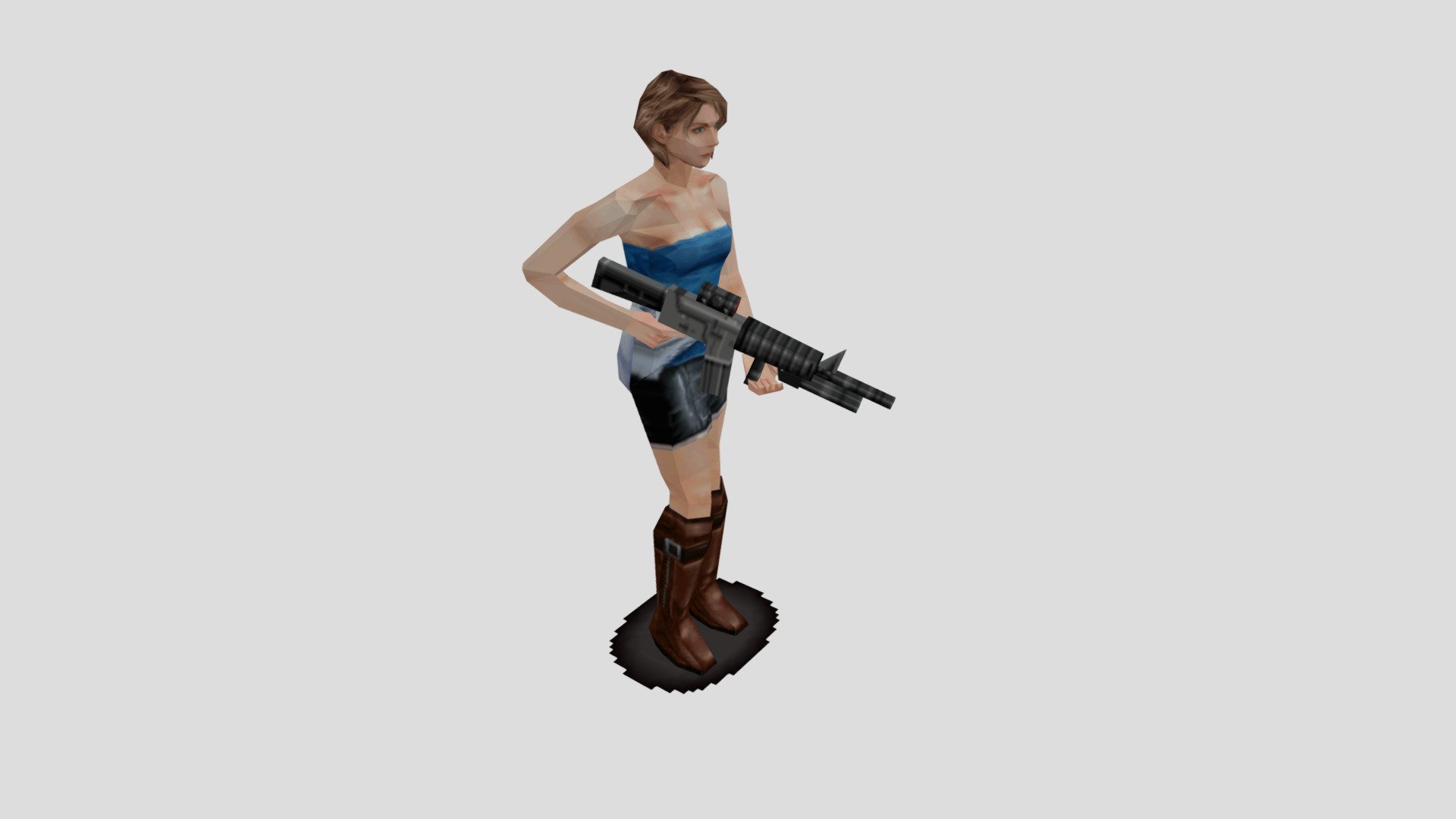 PS1 Jill Valentine Stand Resident Evil Nemesis - Download Free 3D model ...