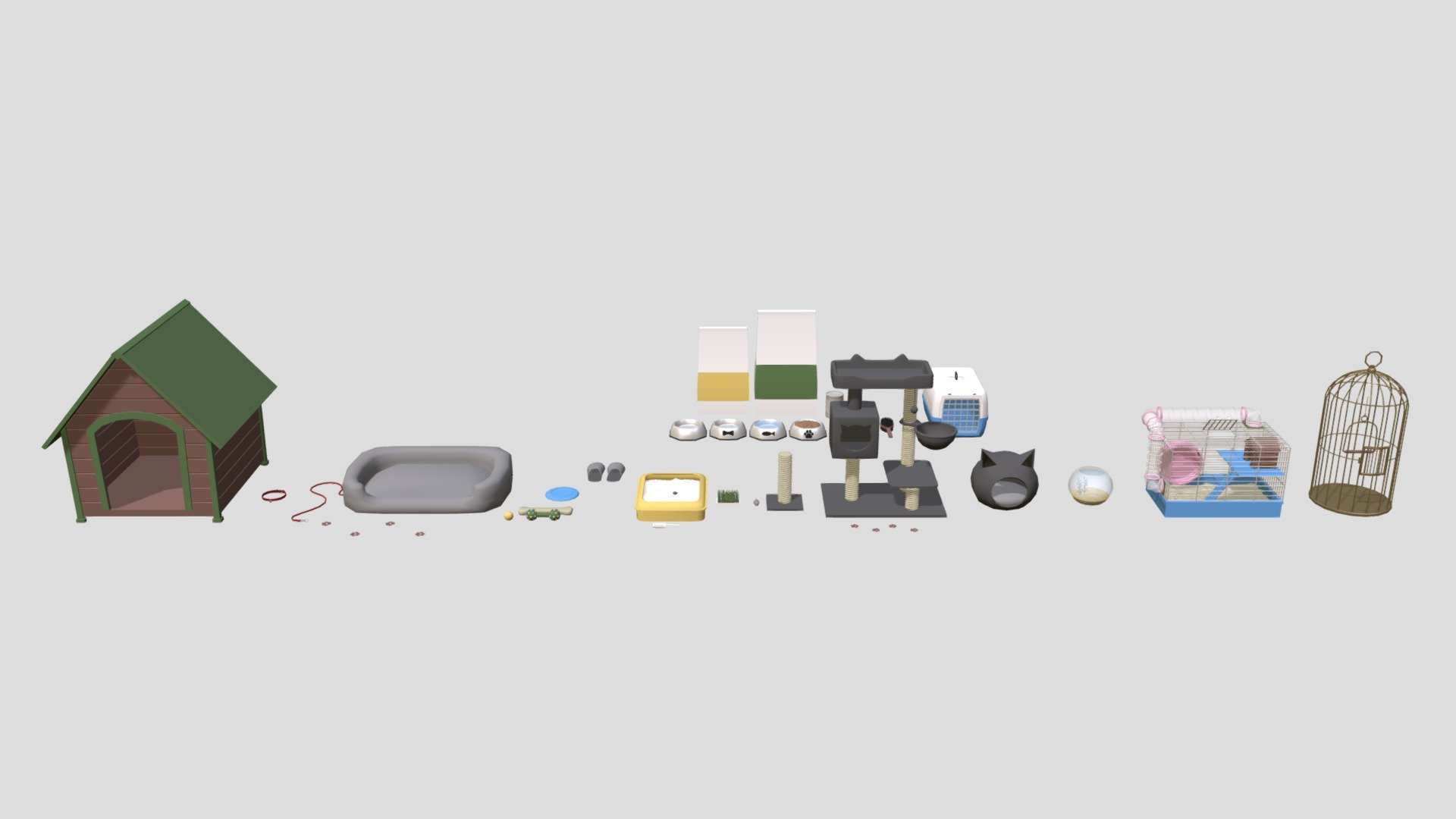 Pet accessories - Buy Royalty Free 3D model by ApprenticeRaccoon ...