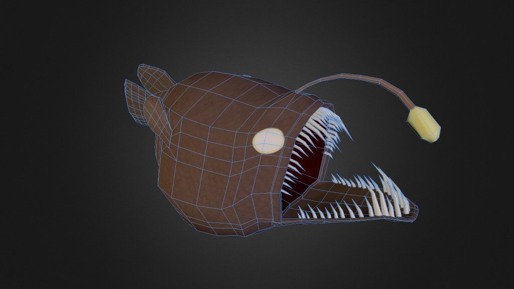 Angler Fish Textured - 3D model by LadyNora [6855bad] - Sketchfab