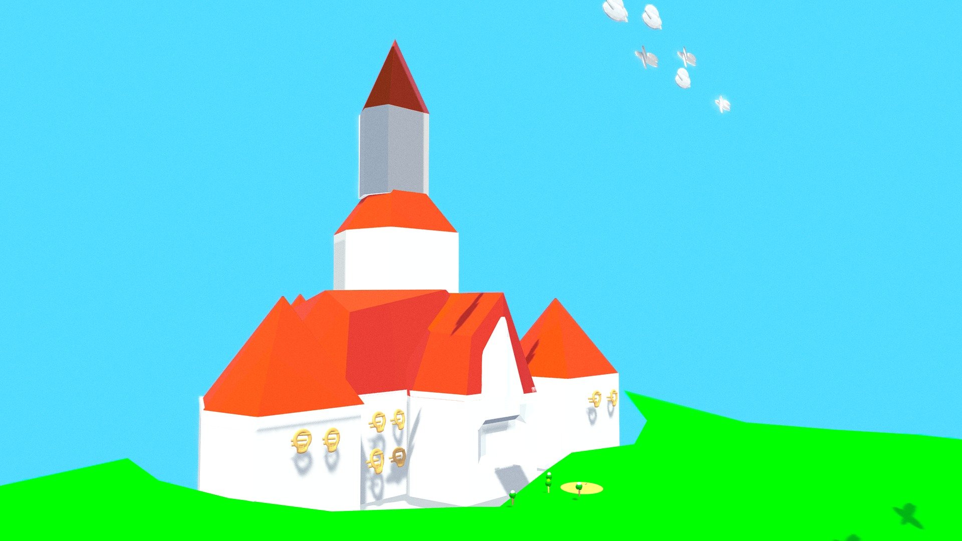 Super Mario 64 Peach's Castle - Download Free 3D model by ...