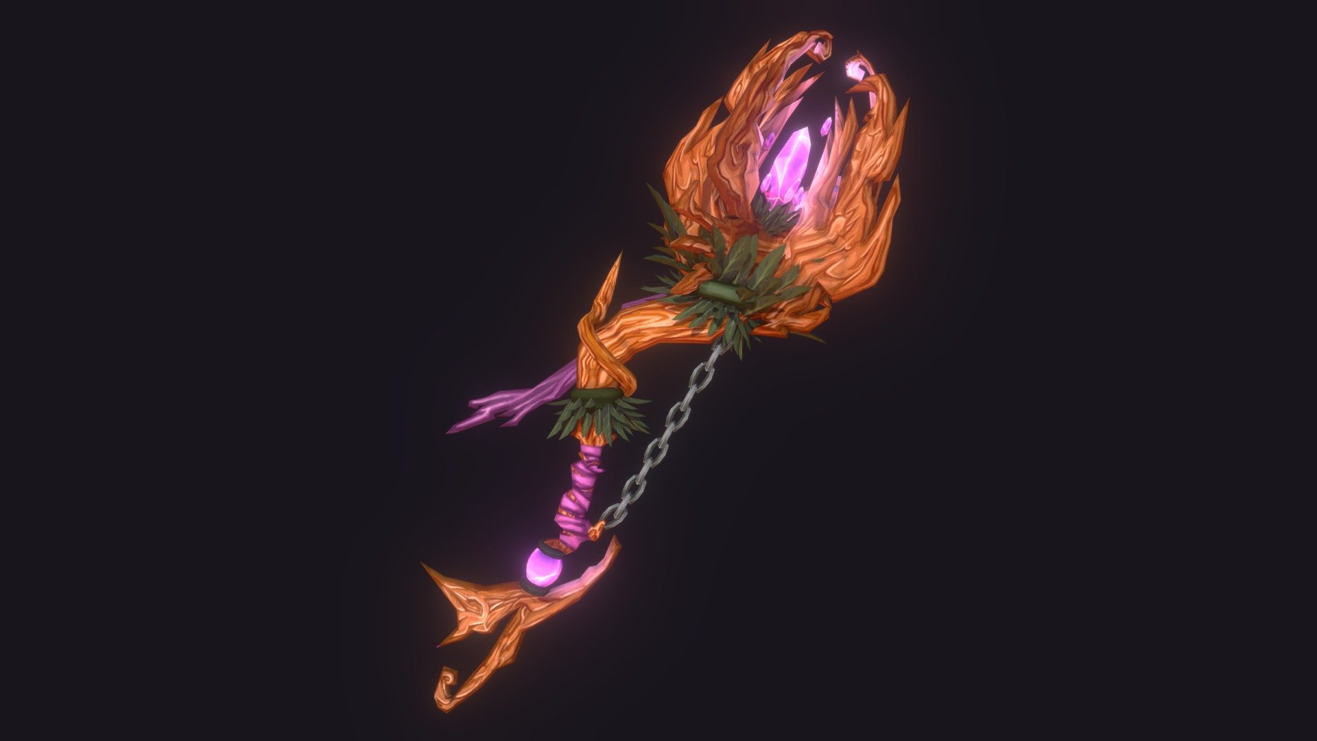 Magic Staff Wow GameArt - 3D model by Nathalie_Ravych [685a6b5] - Sketchfab