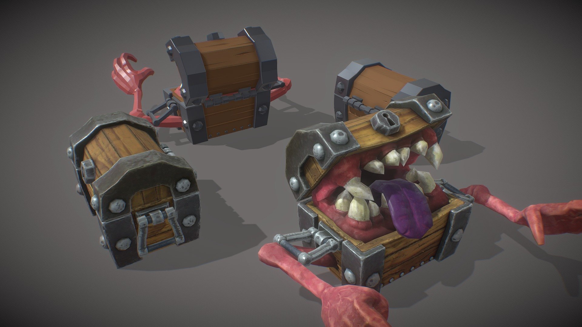 Treasure Chest Monster - 3D model by Kevin Iglesias (@kevin3d) [685e24c ...